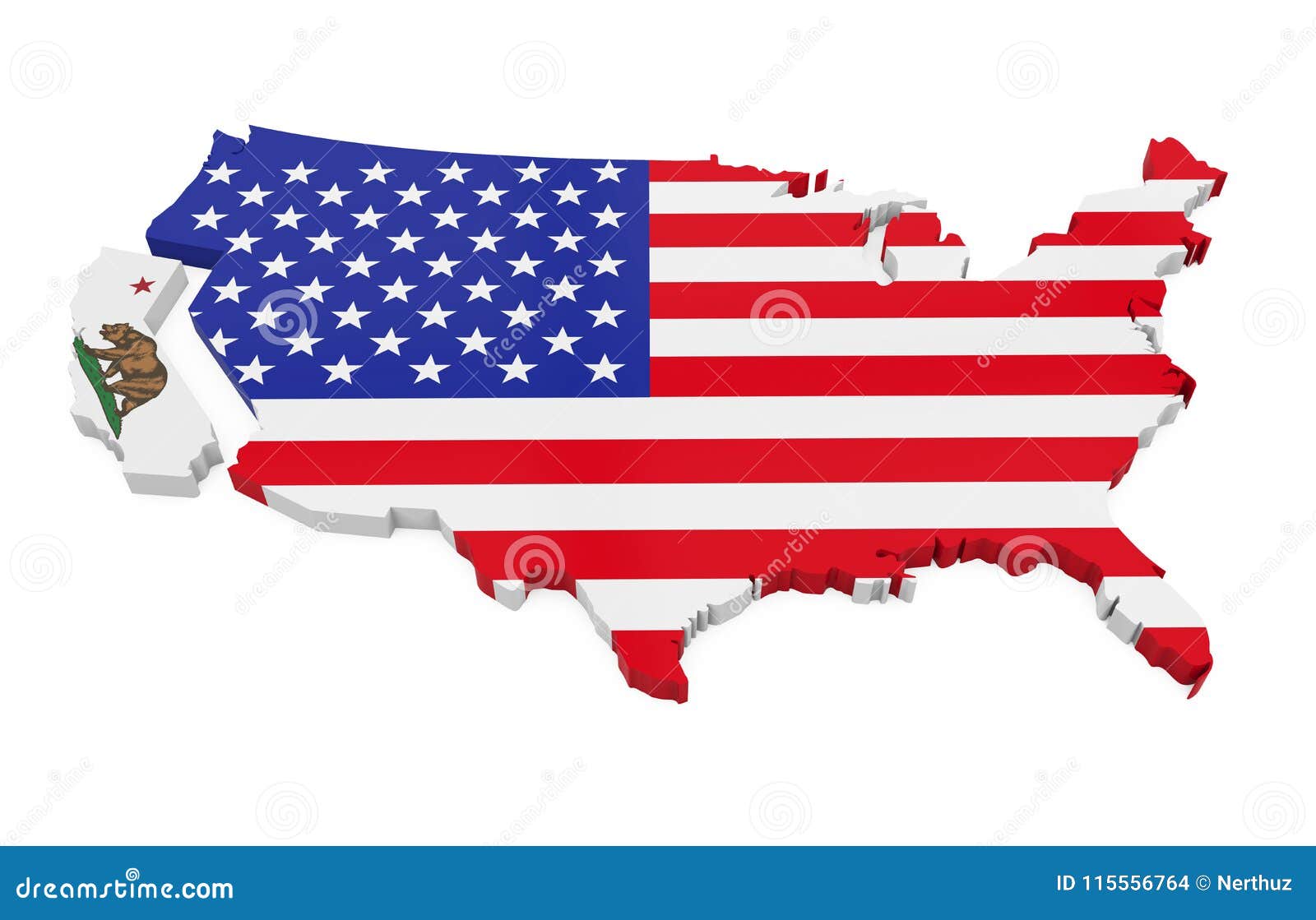 Calexit California Exit Concept Isolated Stock Illustration ...
