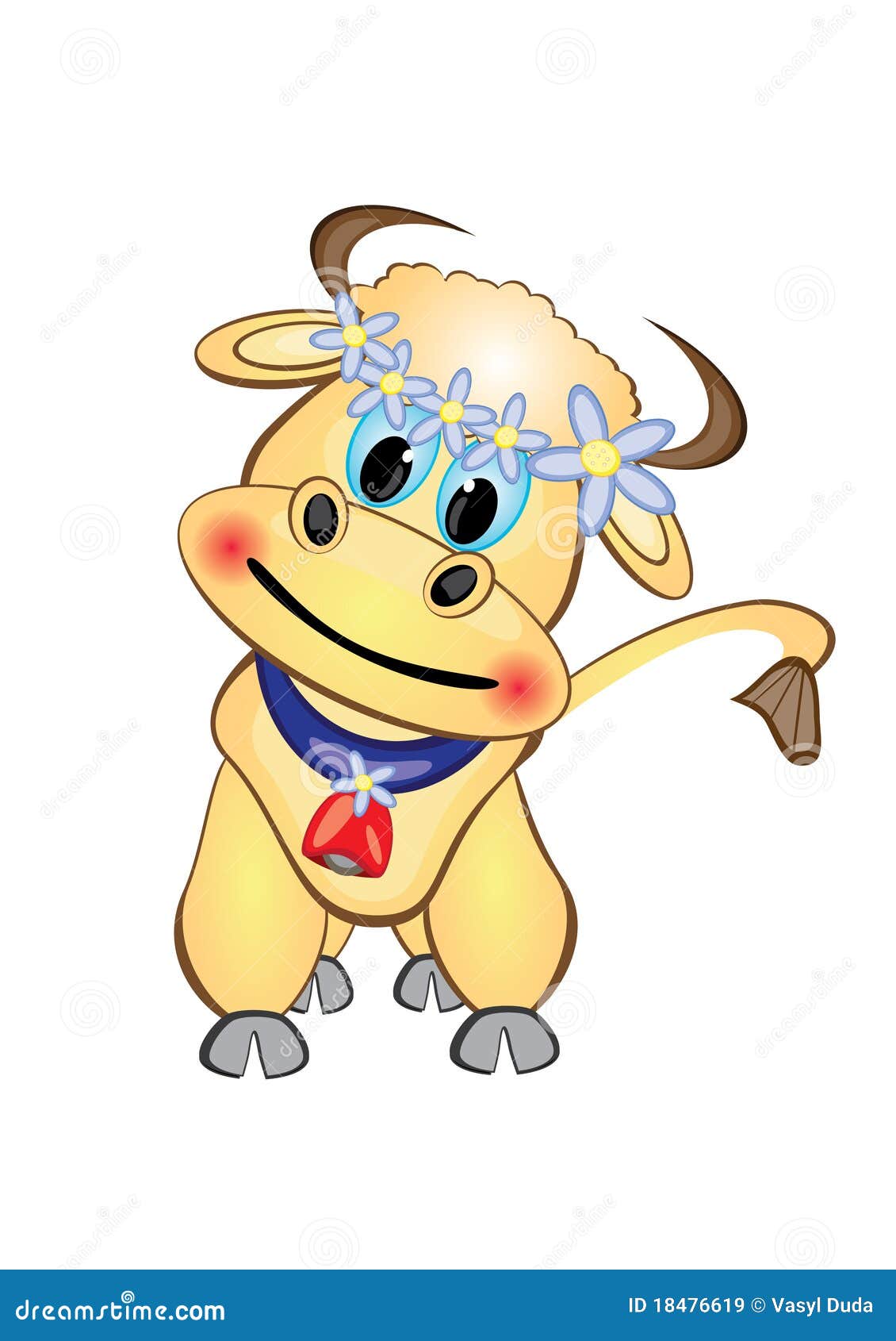 Calf Cartoon Character stock vector. Illustration of cute - 18476619