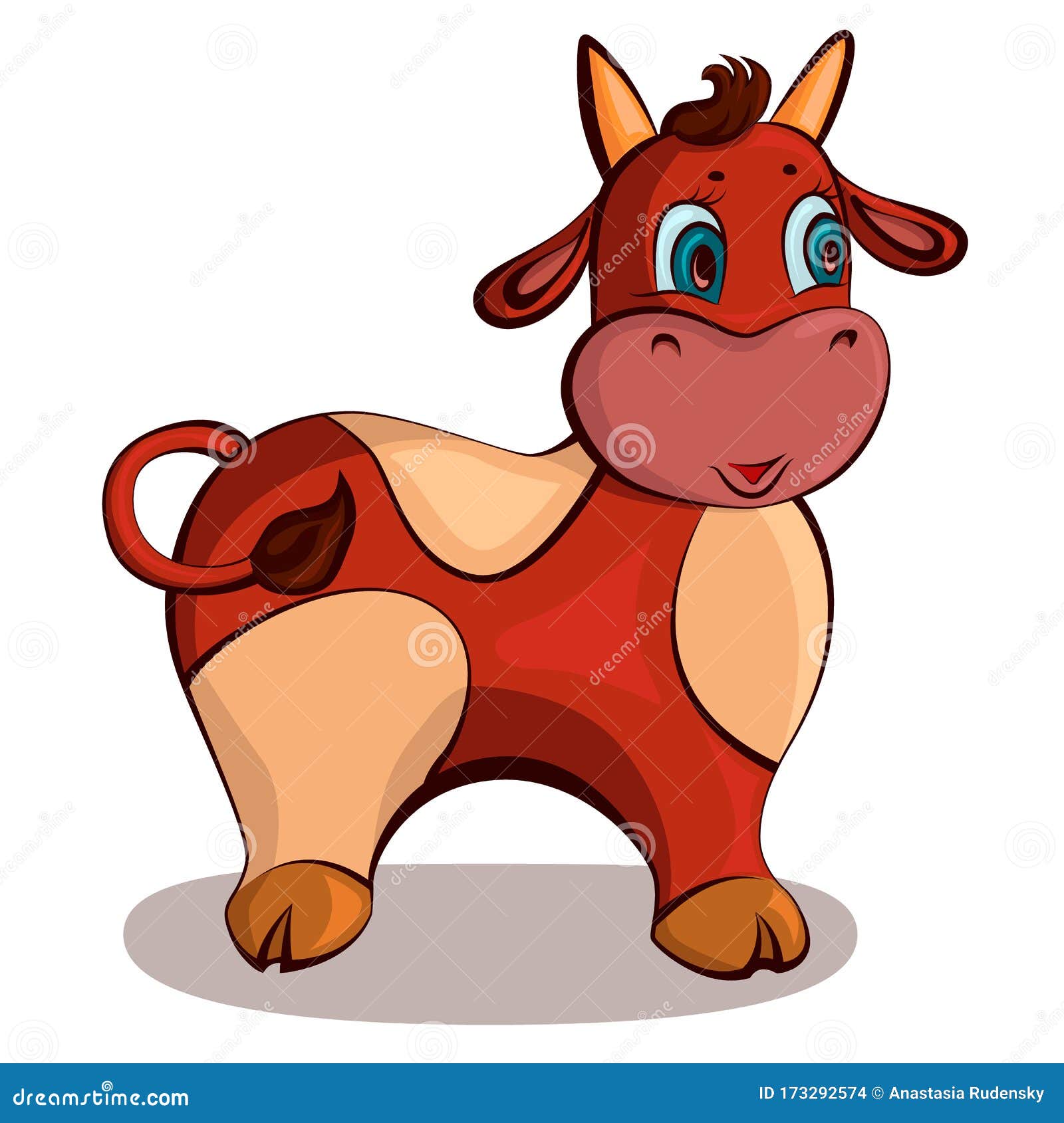 Calf stock vector. Illustration of isolated, design - 173292574