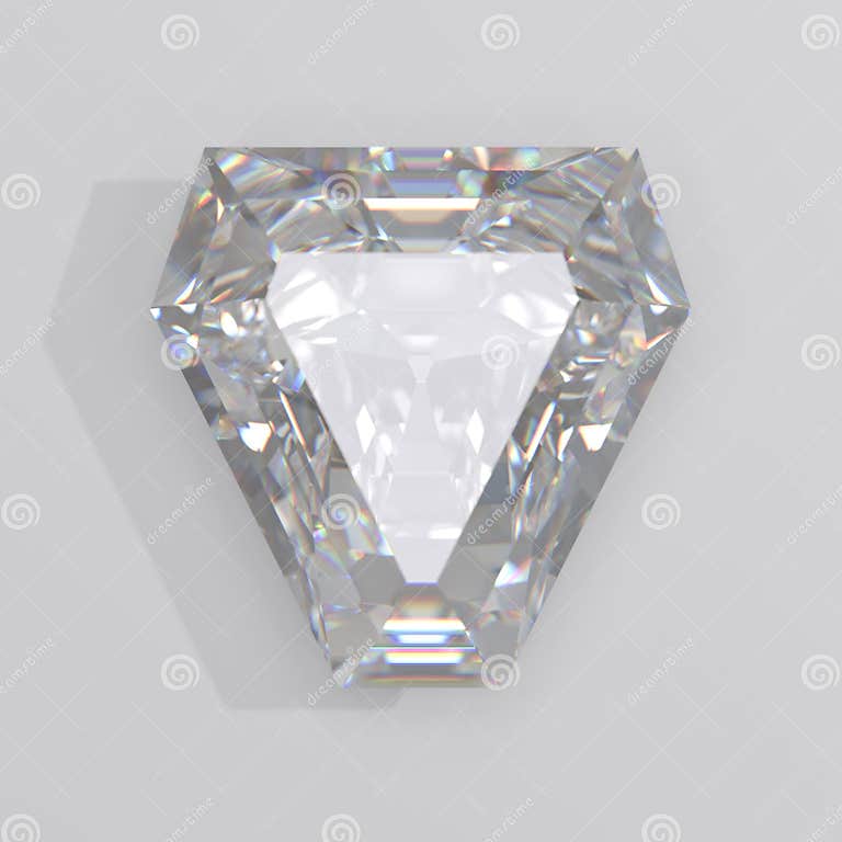 Calf cut diamond top view stock image. Image of facet - 320062801