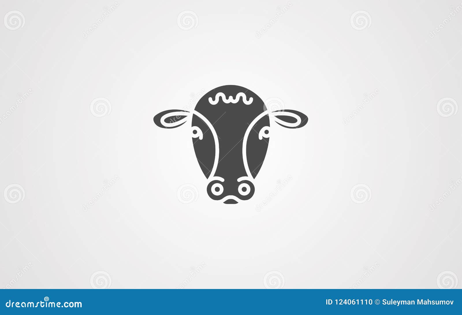 Calf Vector Icon Sign Symbol Stock Vector - Illustration of character ...