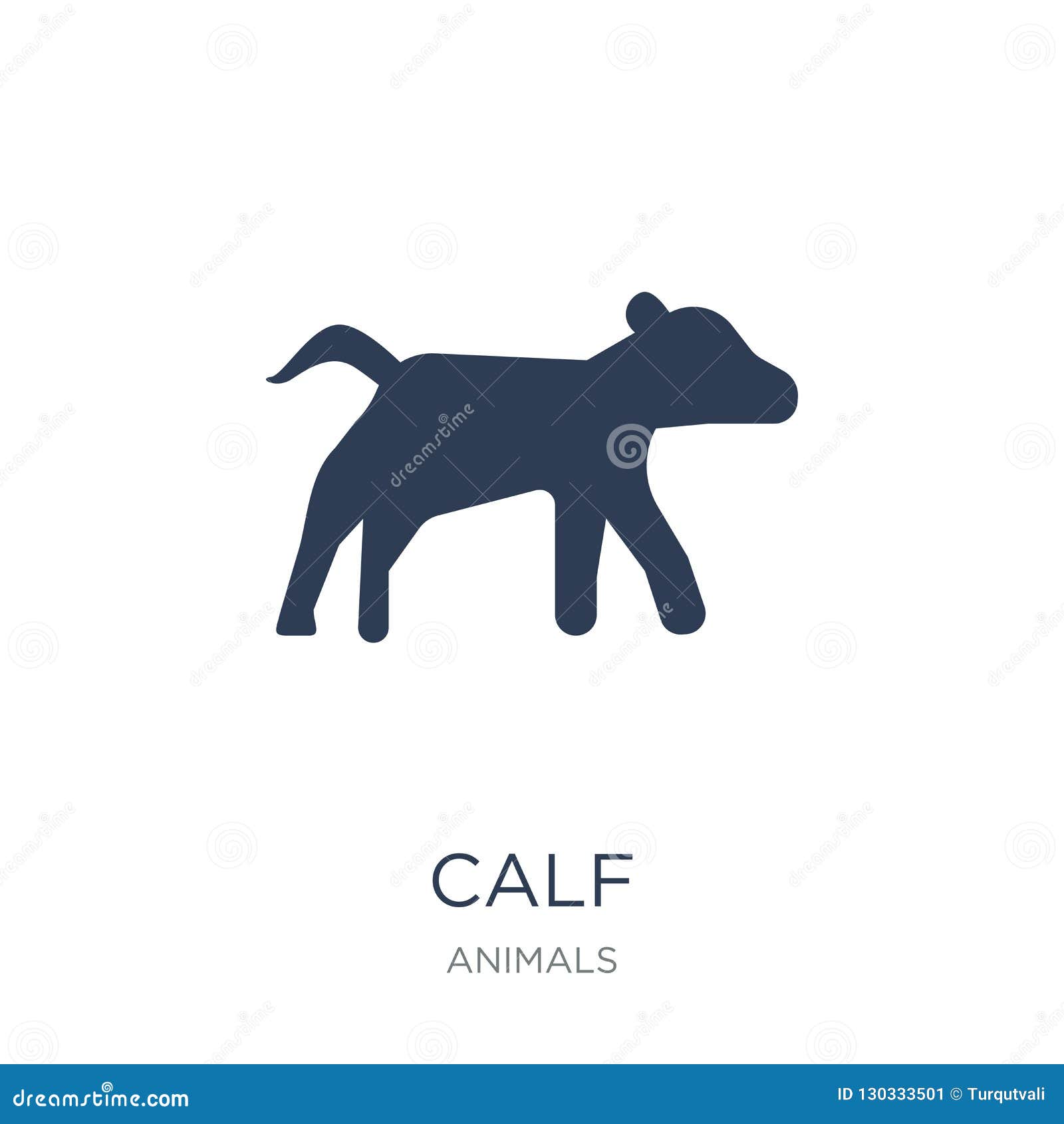 Calf Icon. Trendy Flat Vector Calf Icon on White Background from Stock ...