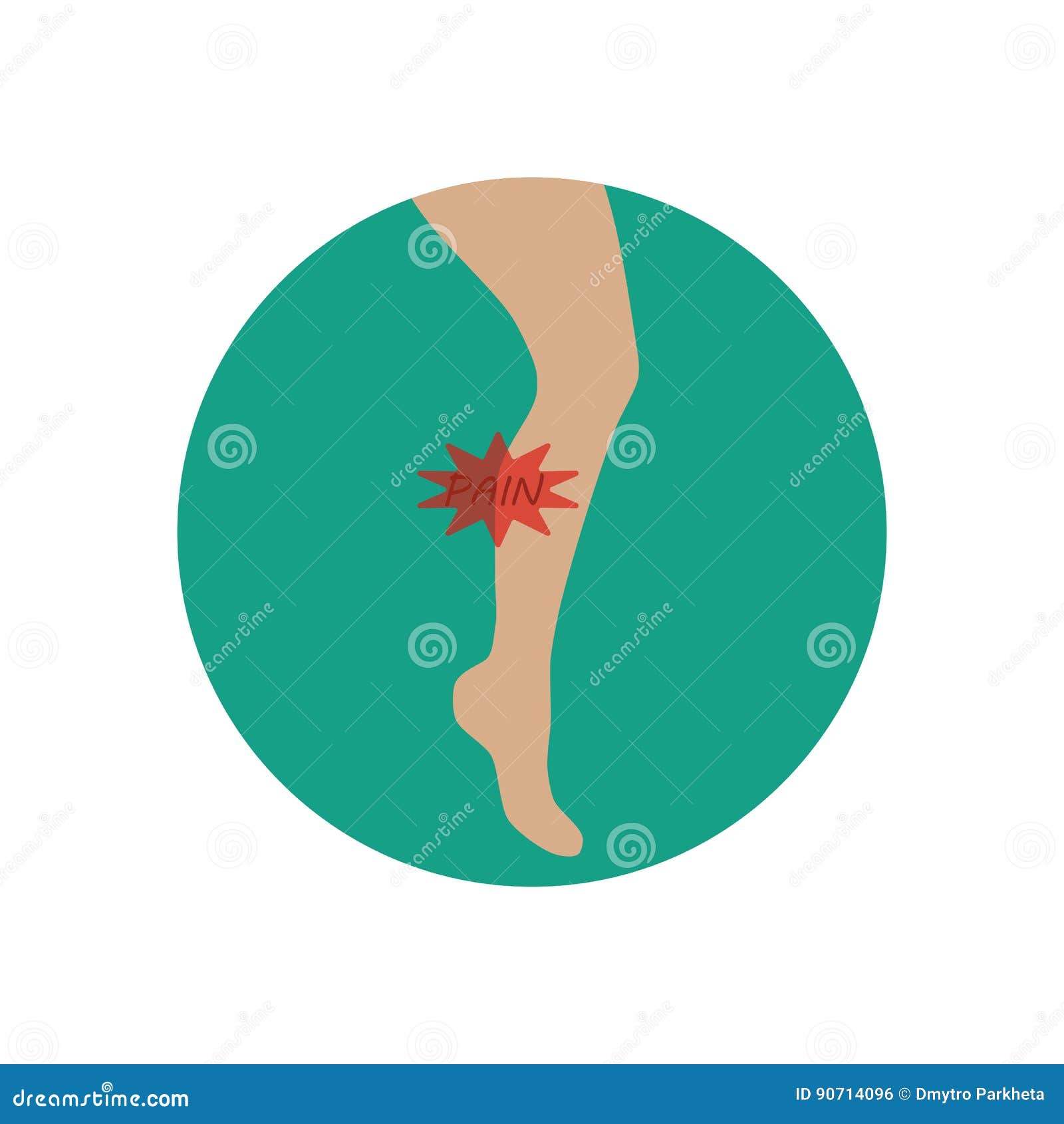 Muscle Pain Solid Icon, Body Pain Concept, Muscle Ache Sign On White ...