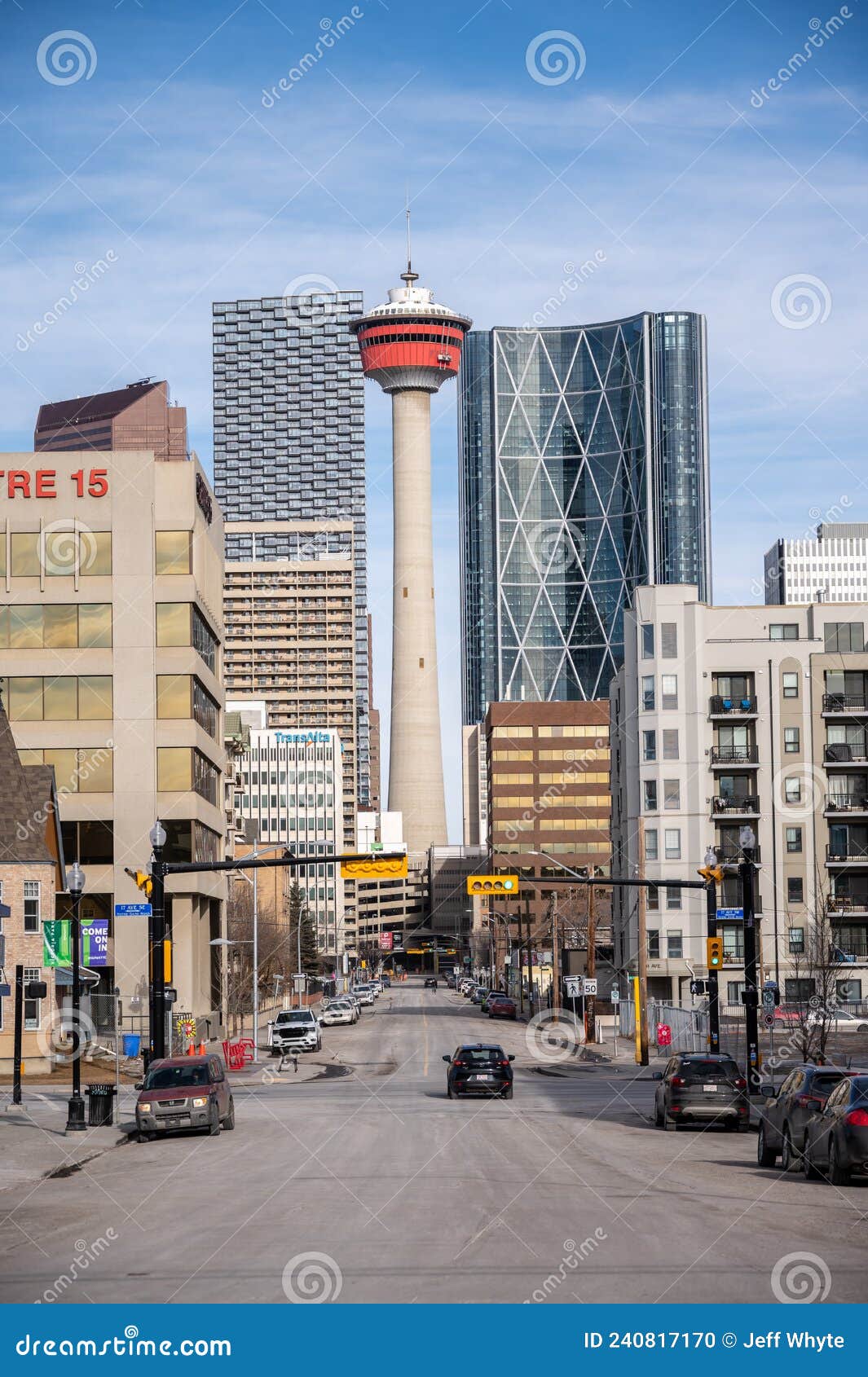 View of the Landmark Calgary Tower Editorial Image - Image of canadian ...