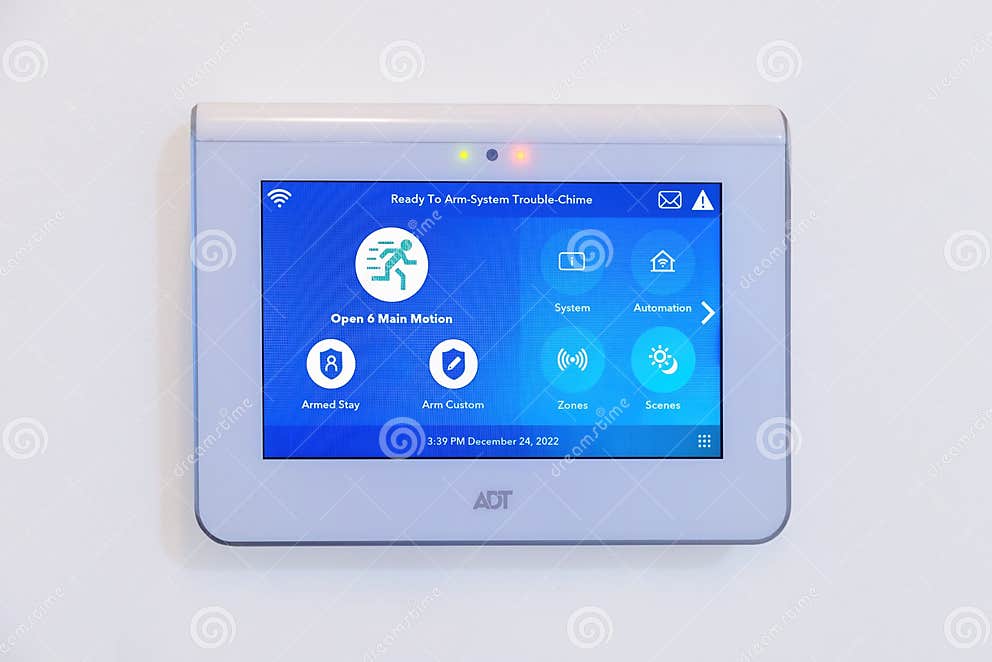 An ADT Home Security Touchscreen Panel. a Command Center for a Smart ...