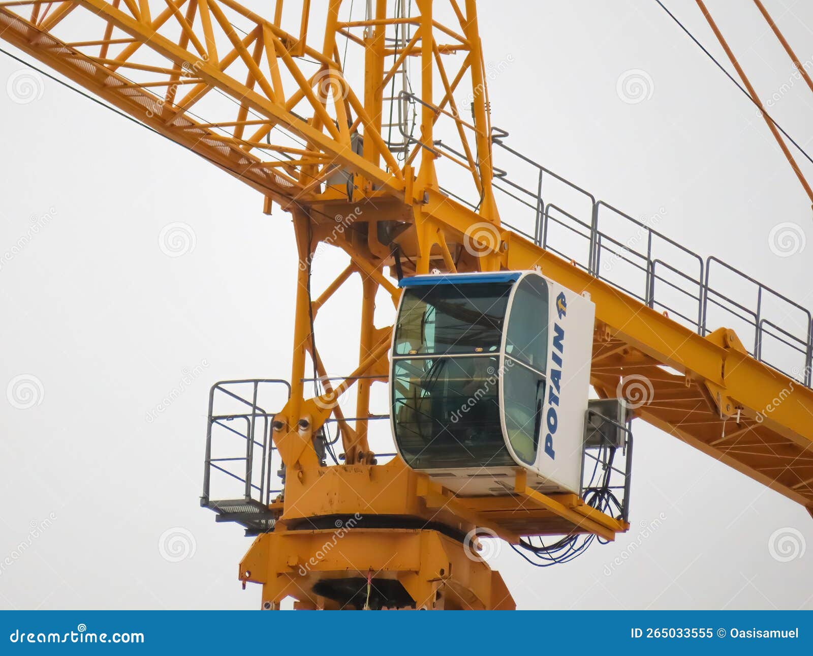 A Close Up To a Tower Crane Cab Editorial Image - Image of urban ...