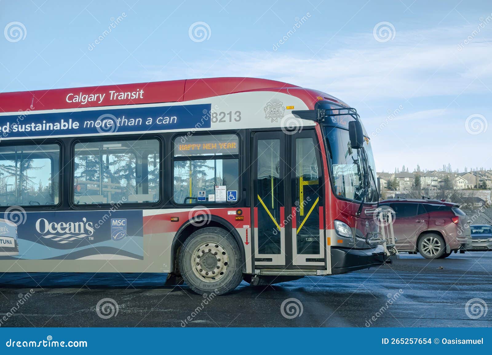 A Close Up To a Calgary Transit Bus during the Winter Editorial Stock ...