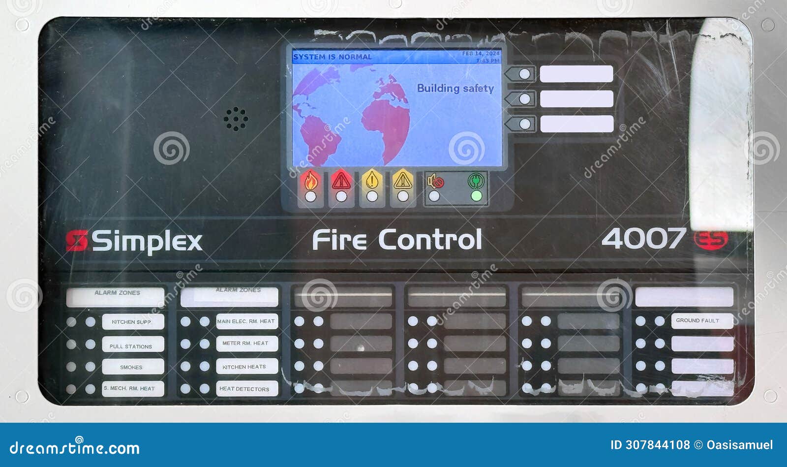 A Building Fire Detection System Control Panel Unit Editorial Stock Photo - Image of office ...