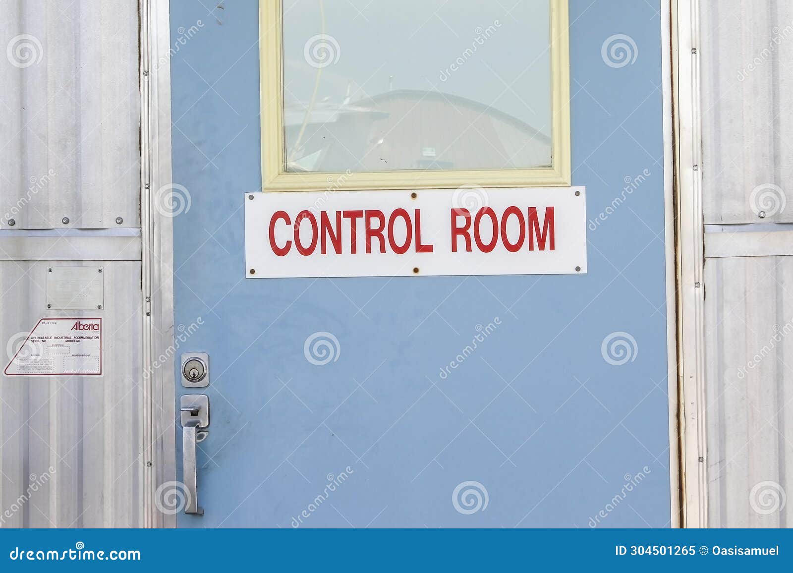 A Control Room Sign on an Access Door Editorial Image - Image of ...