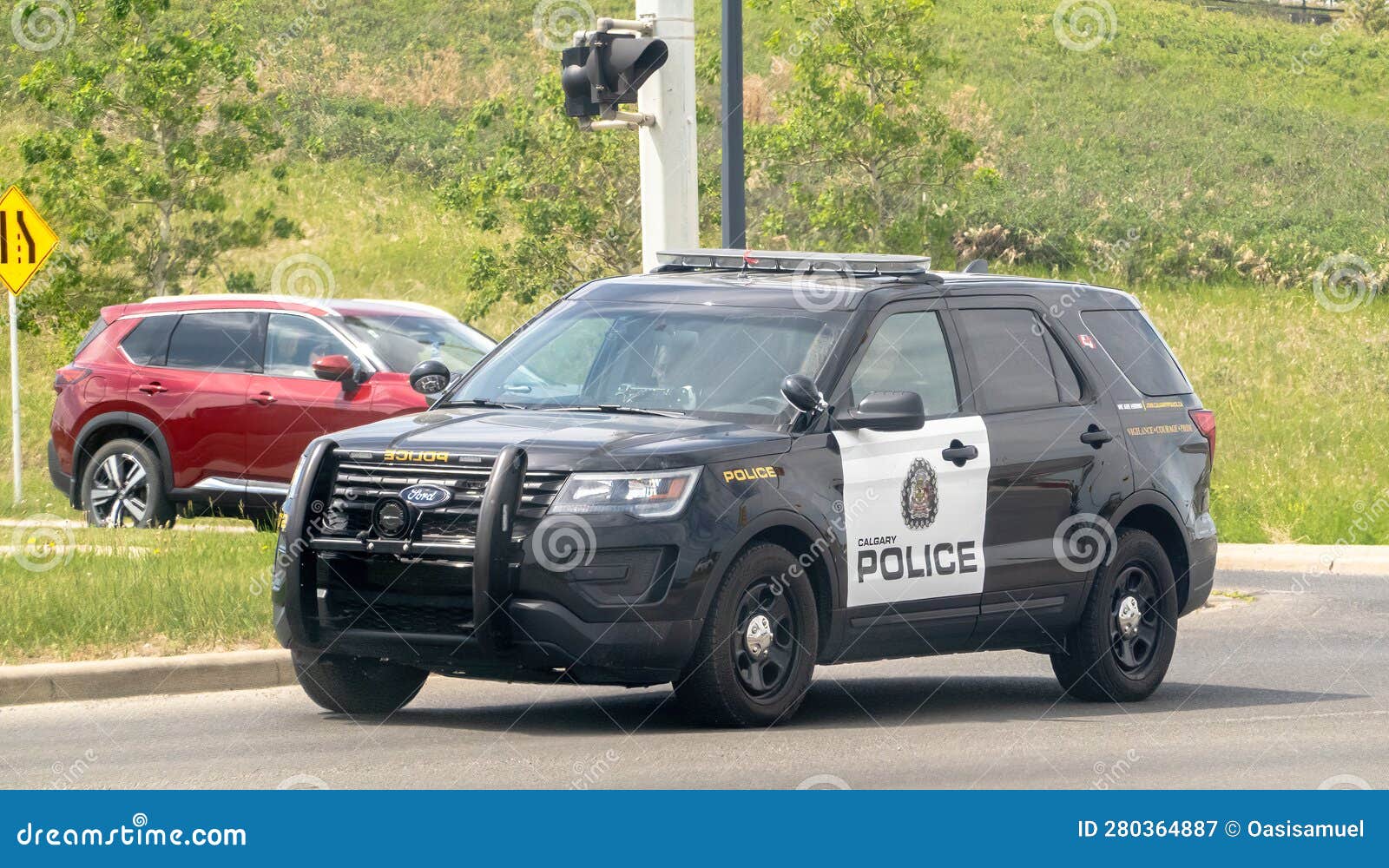 A Police Car Patrol during Spring Editorial Photography - Image of ...