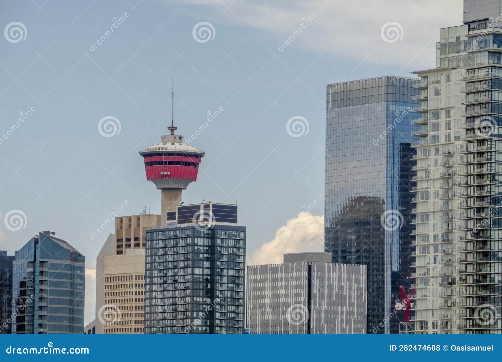 The Calgary Tower and Downtown Calgary Buildings Editorial Stock Photo ...