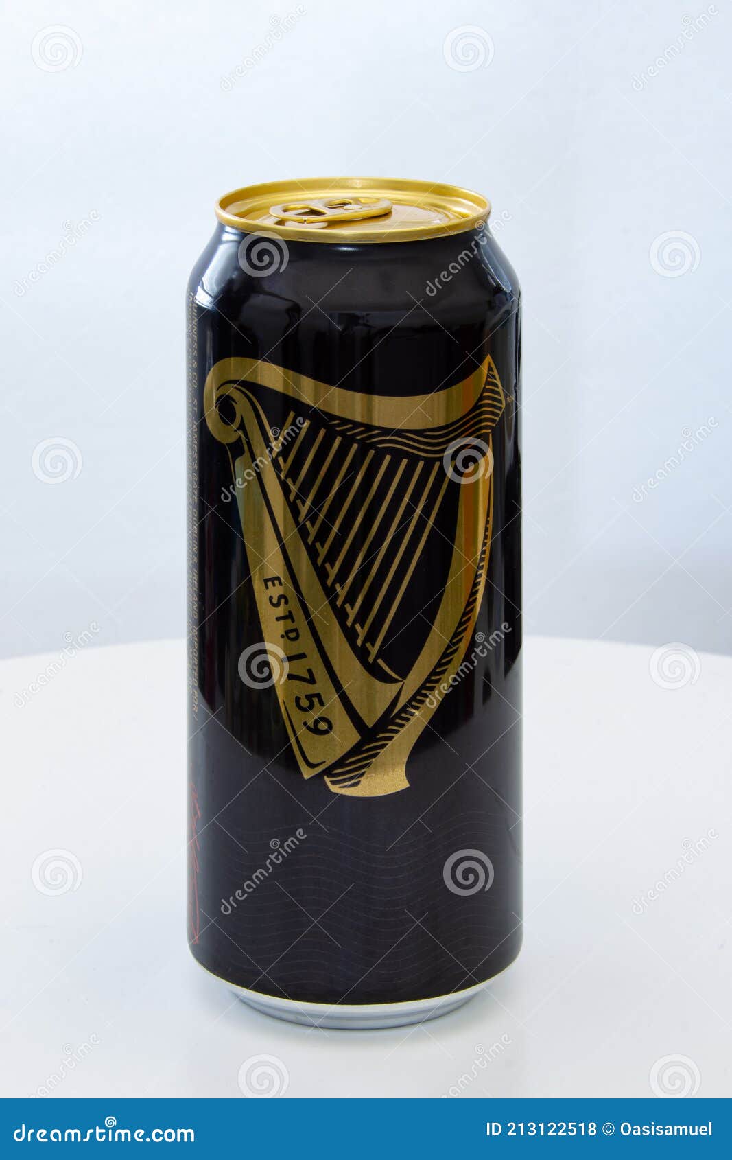A Can of Guinness Beer Draught Nitrogen Filled Capsule that Surges with ...