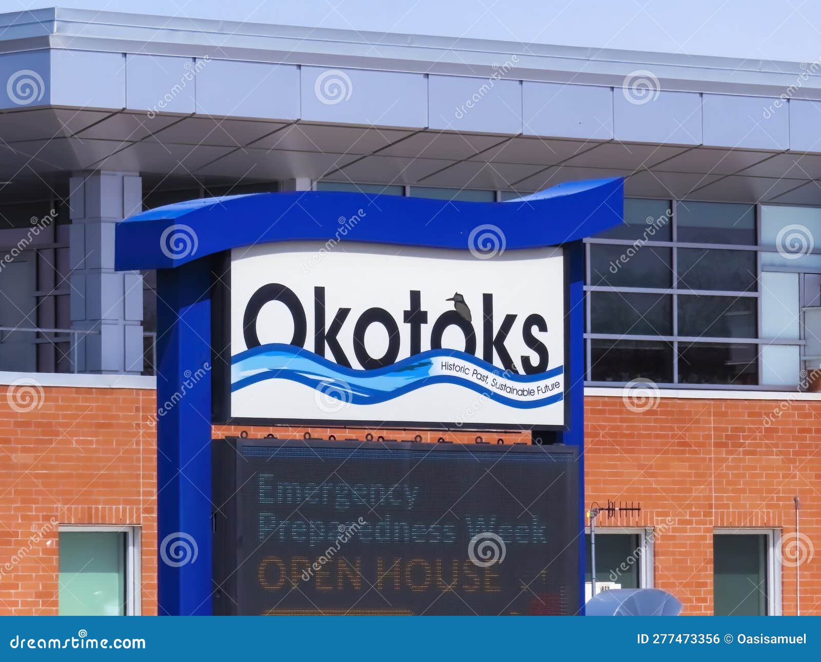 An Okotoks Town Sign Town in Alberta, Canada Editorial Photo - Image of ...