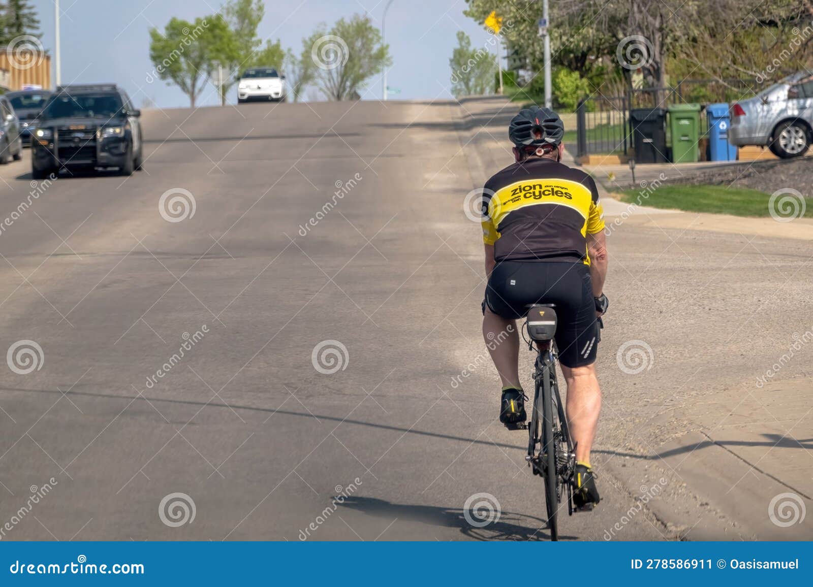 A Person Riding a Bicycle during Spring on the Route Editorial Photo ...