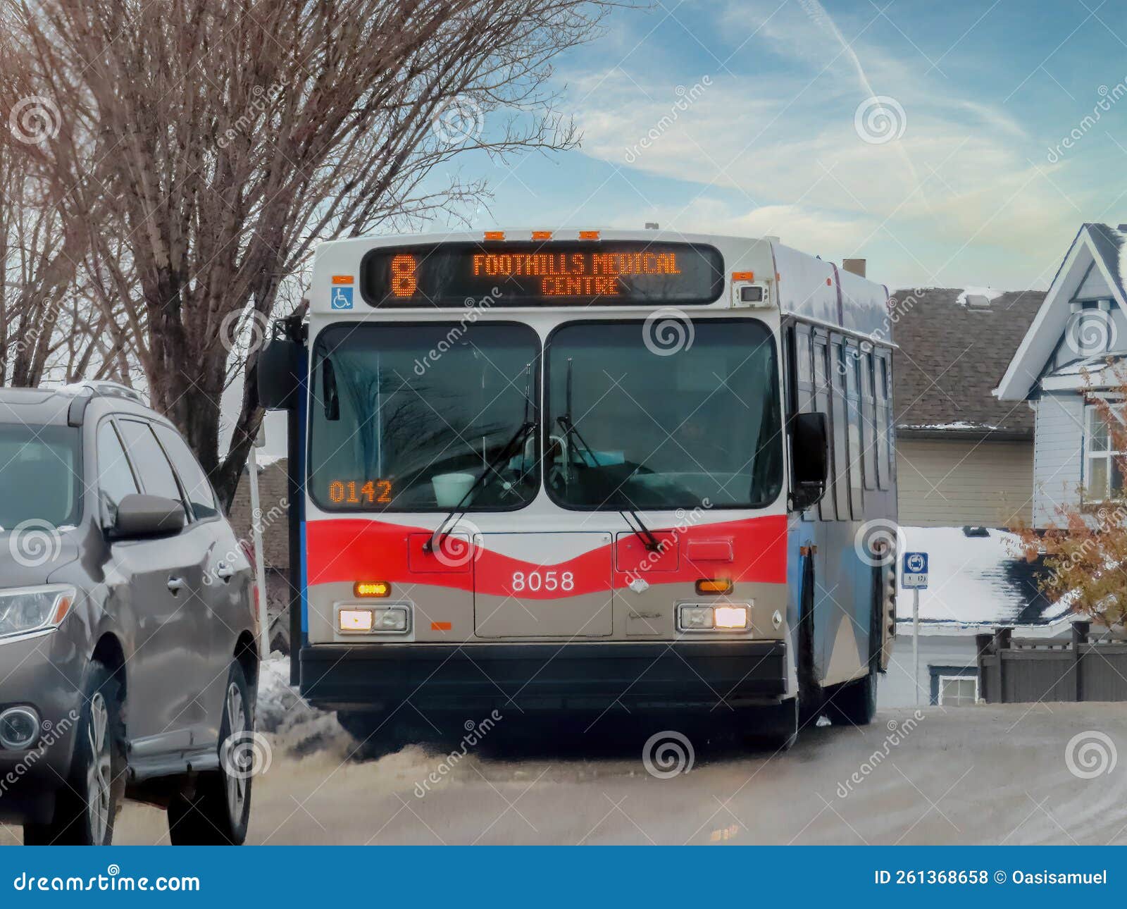 A Calgary Transit Bus during the Winter Editorial Stock Photo - Image ...