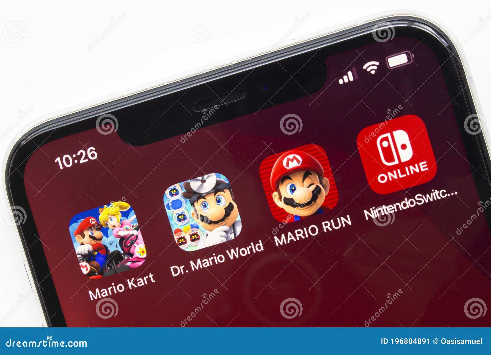 An IPhone 11 Pro with the Nintendo Applications Mario Bros Applications ...