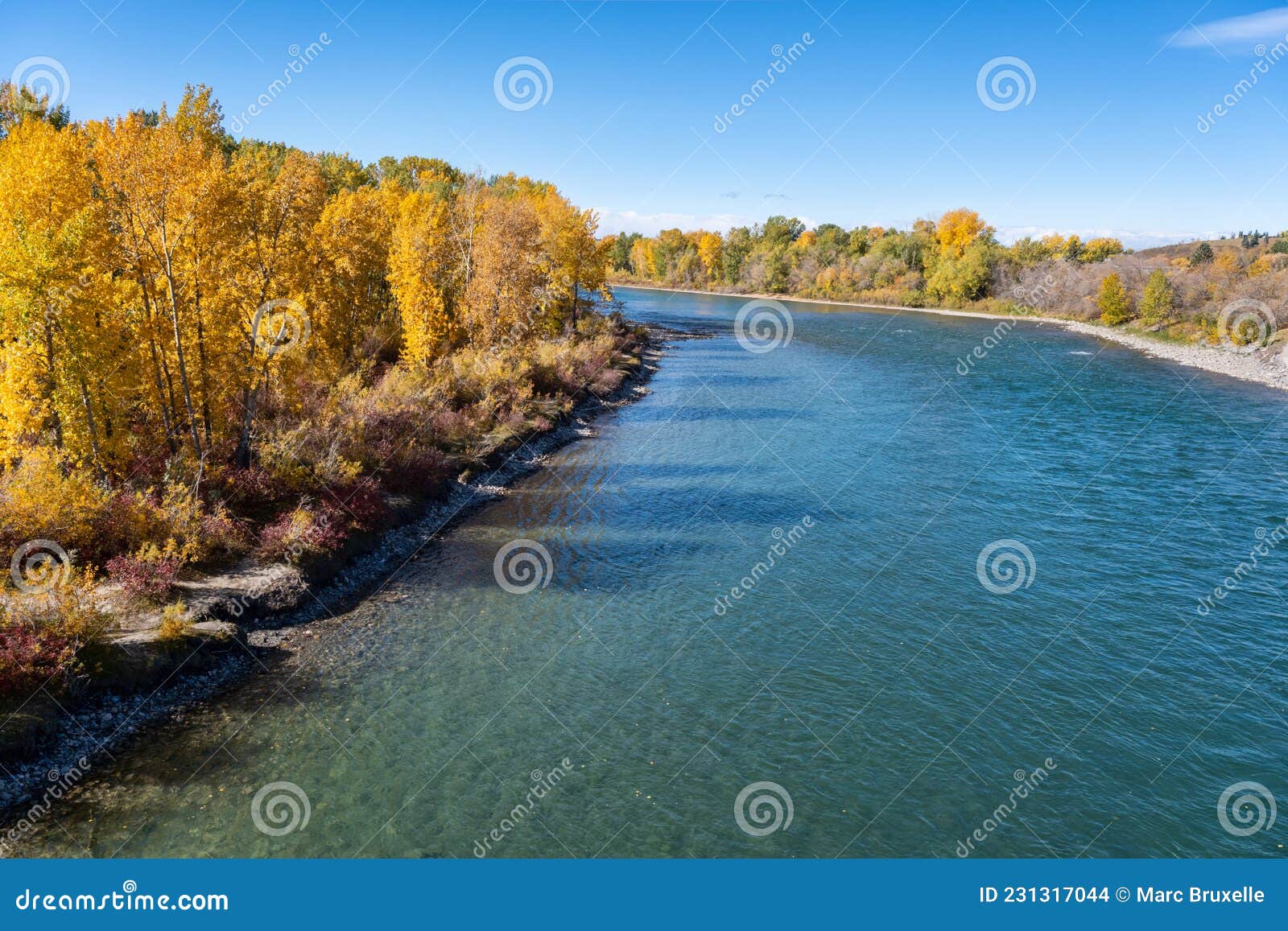 Bow River from Bow River Pathway in the Autumn Season Editorial Stock ...