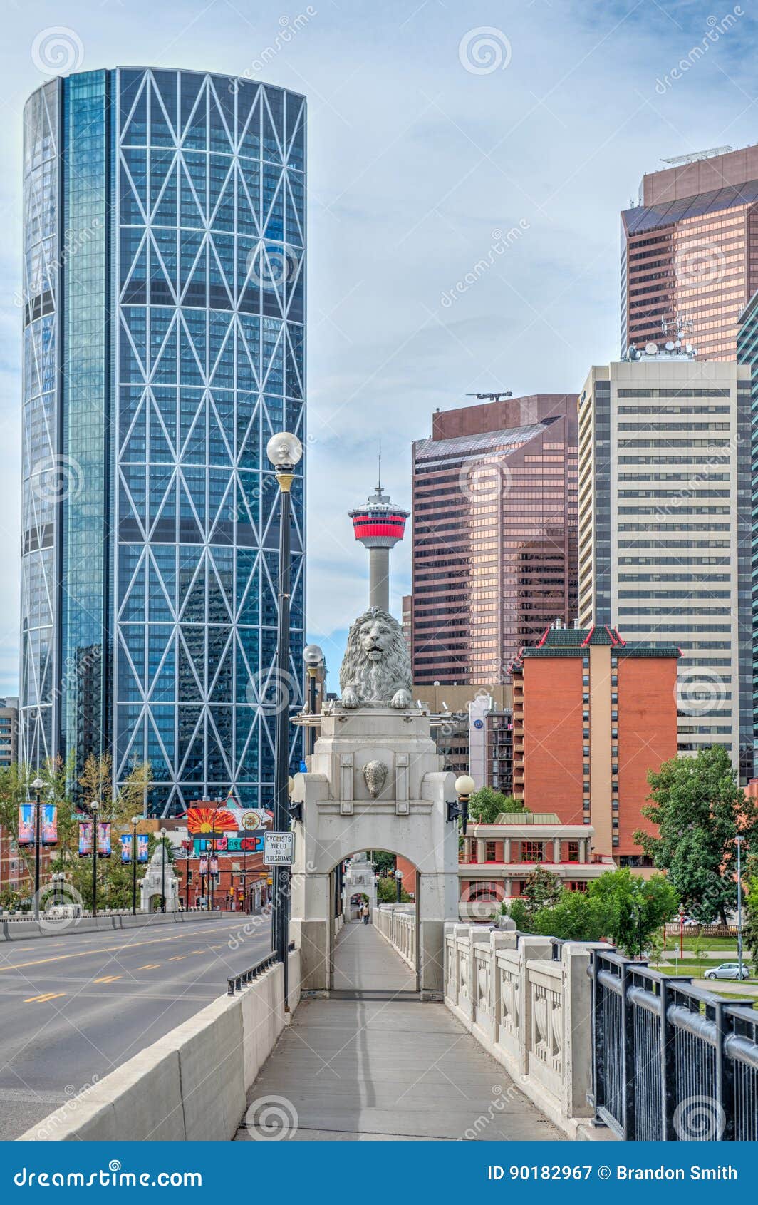 Calgary, Alberta, Canada. New TELUS Sky Modern Tower Building Under ...