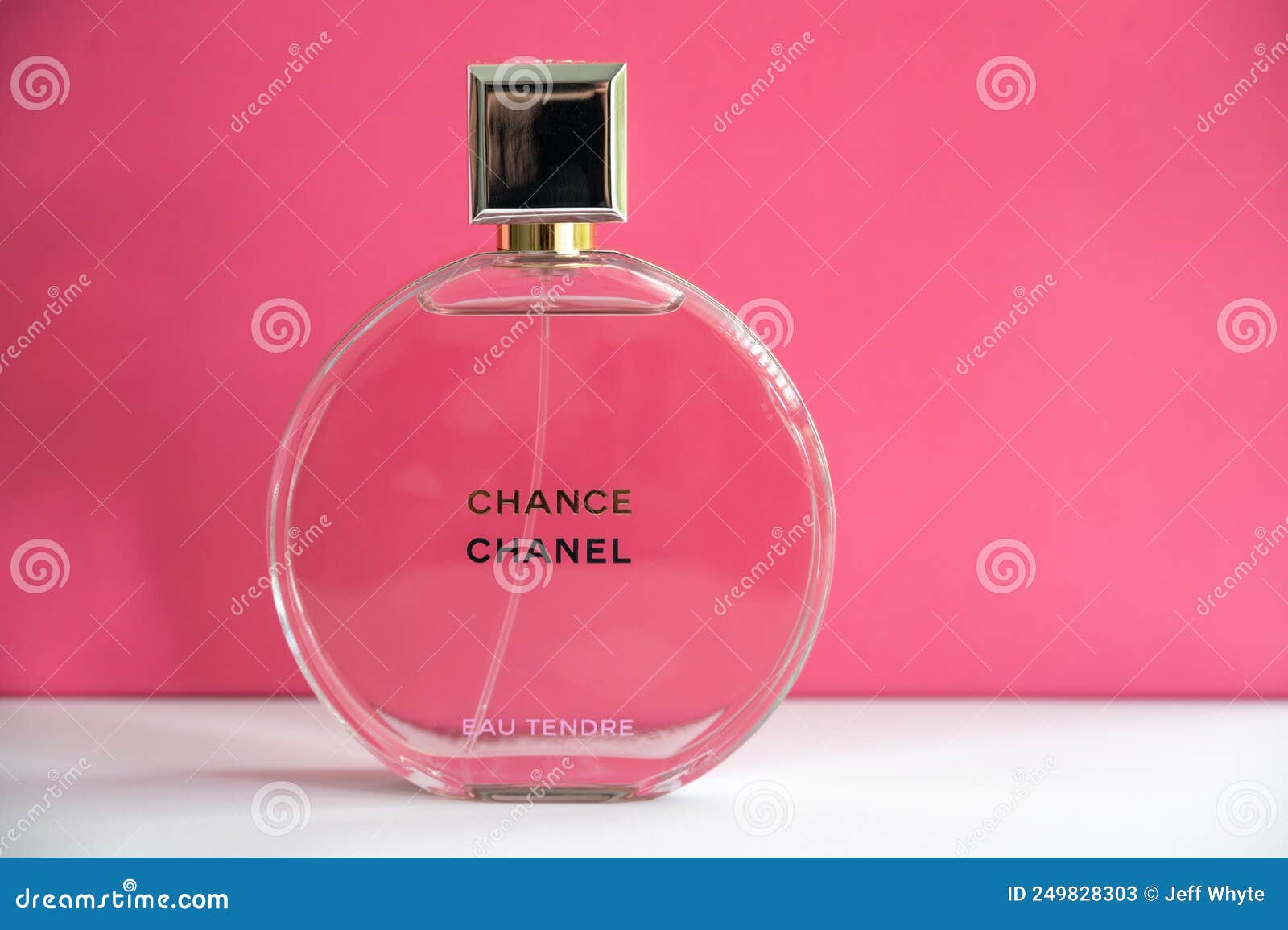 Chanel Perfume Bottles Isolated On Black Background. Bottles With ...