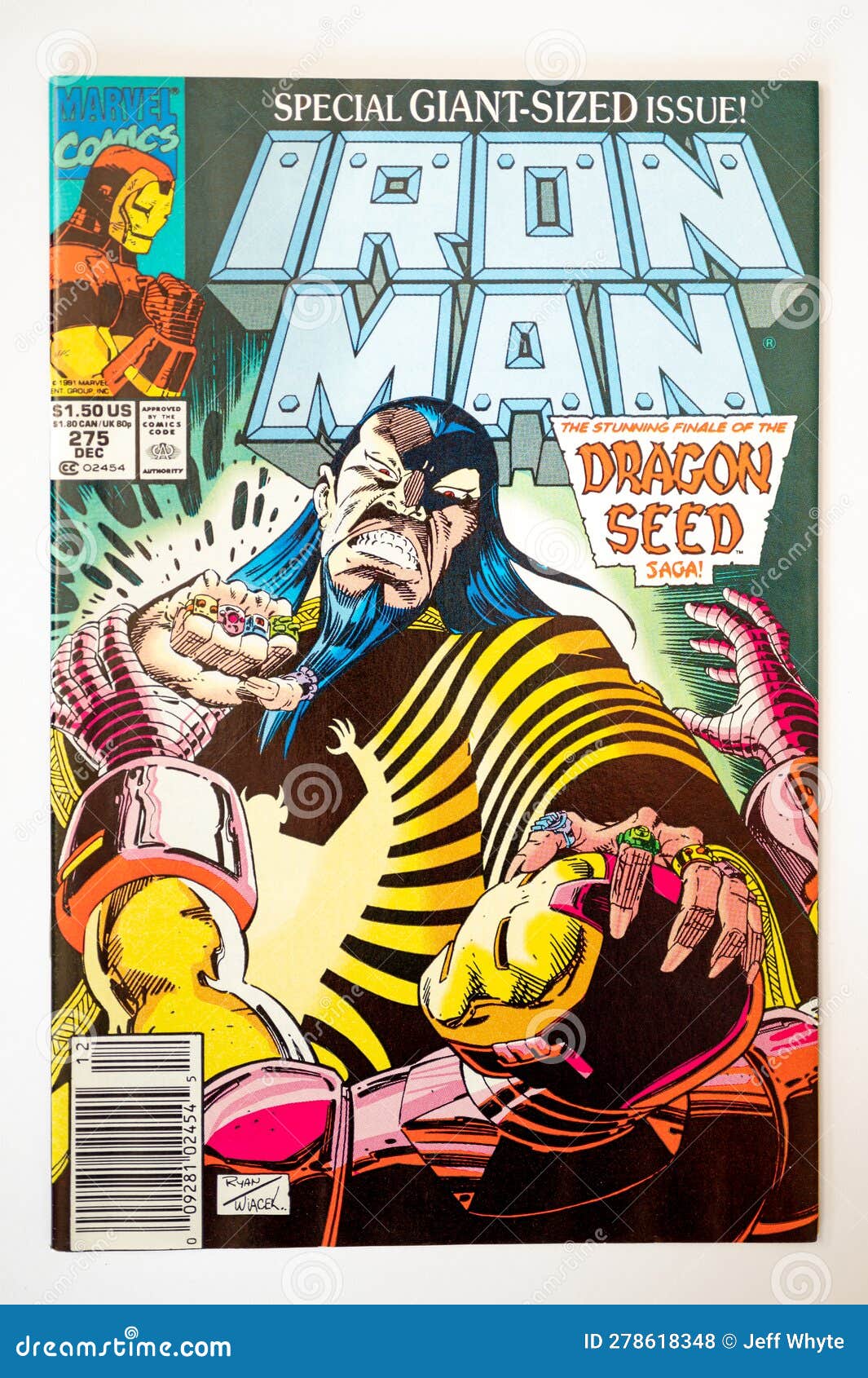 Vintage Marvel Comic Books Closeup View Of A Collection Of Vintage ...