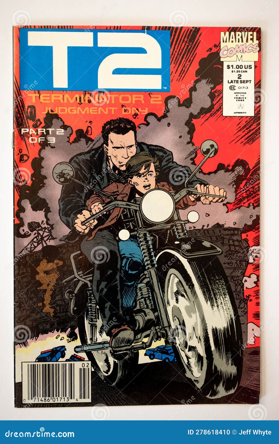 Vintage Marvel Comic Books Closeup View Of A Collection Of Vintage ...