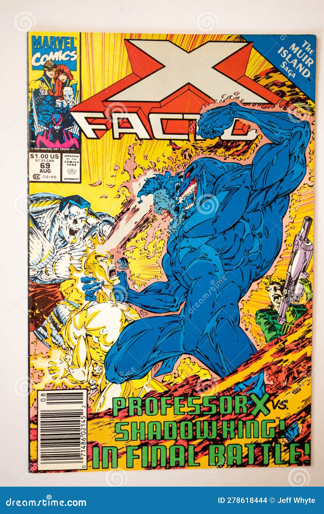 Vintage Marvel Comic Books Closeup View Of A Collection Of Vintage ...