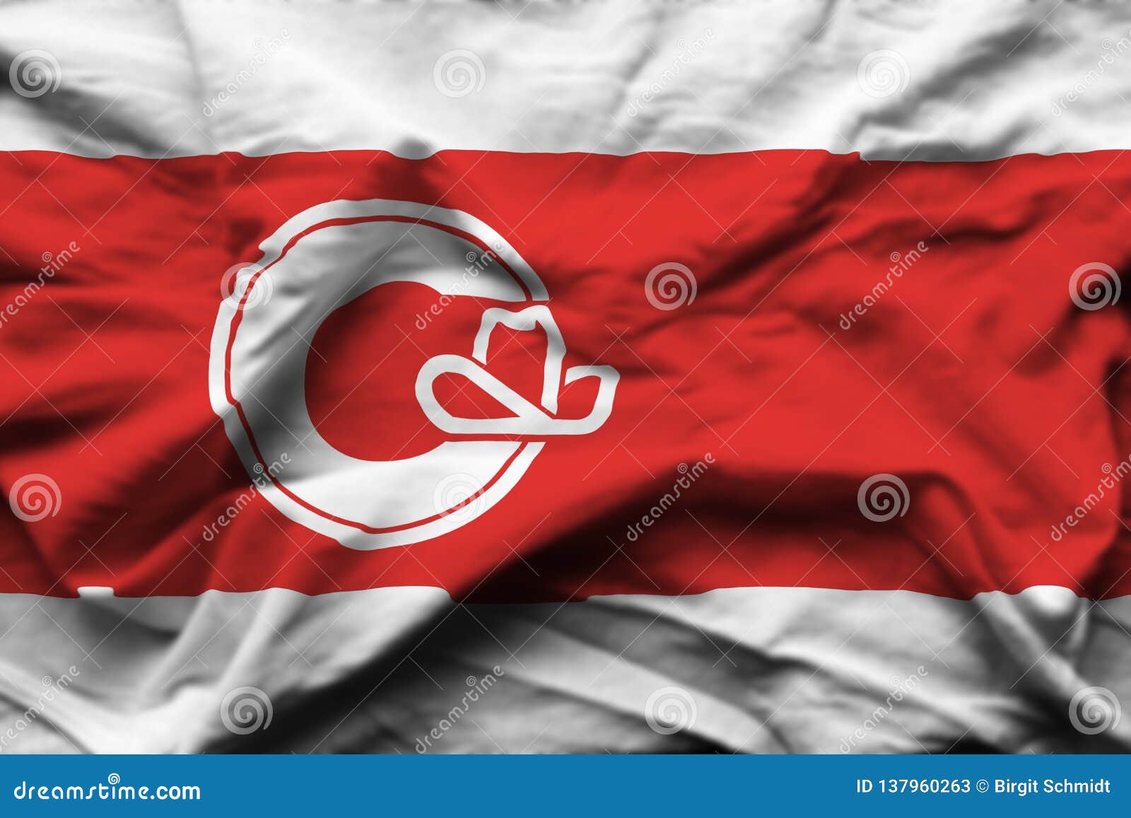 Calgary Alberta Realistic Flag Illustration. Stock Illustration ...