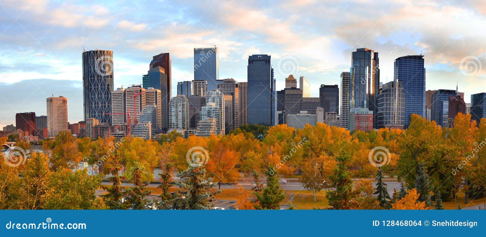 Calgary, Alberta Skyline from Edowrthy Park Editorial Stock Image ...