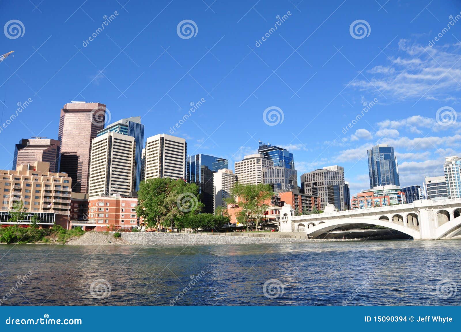 Calgary, Bow River stock photo. Image of alberta, office - 15090394