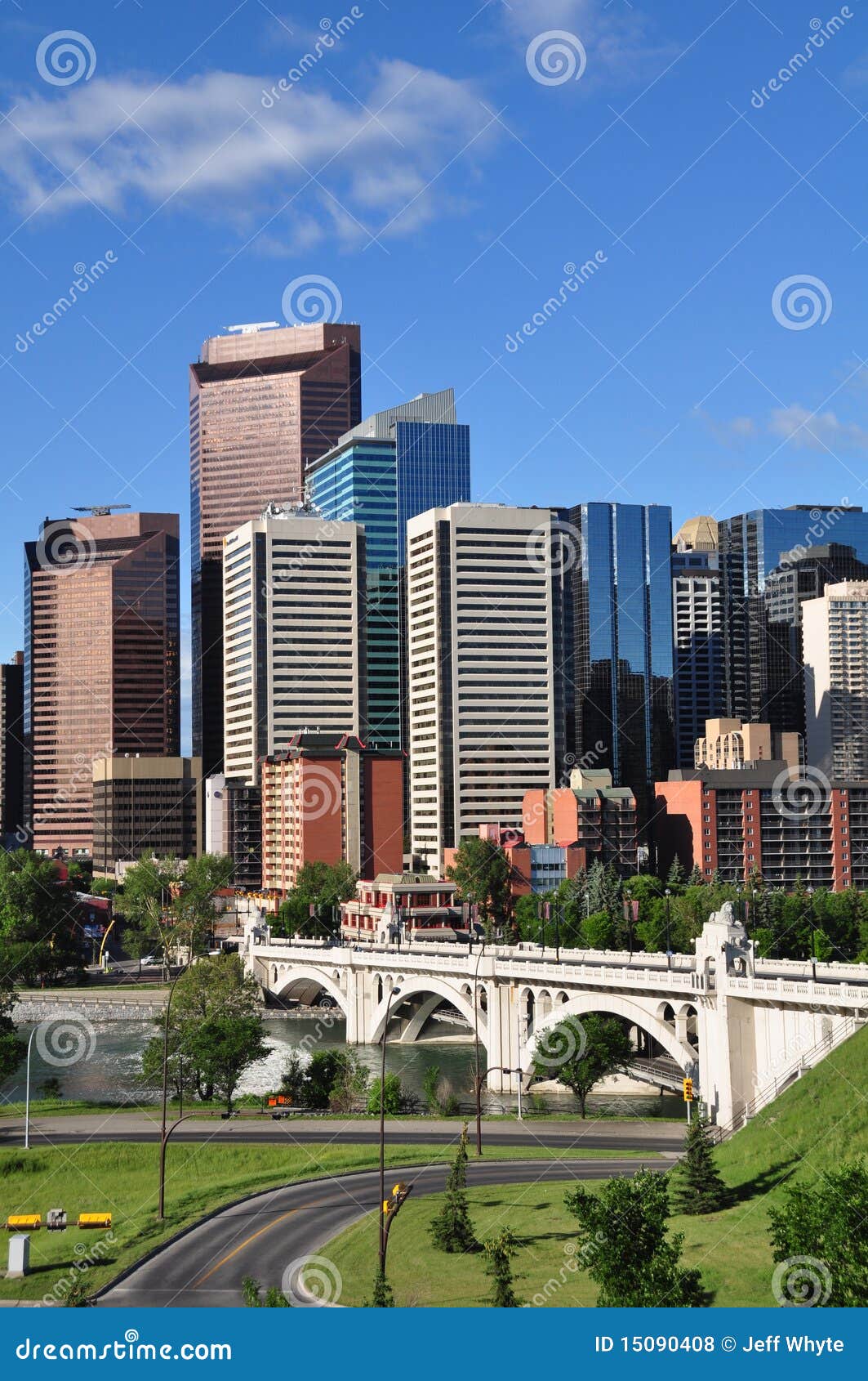 Calgary, Bow River stock photo. Image of america, corporate - 15090408
