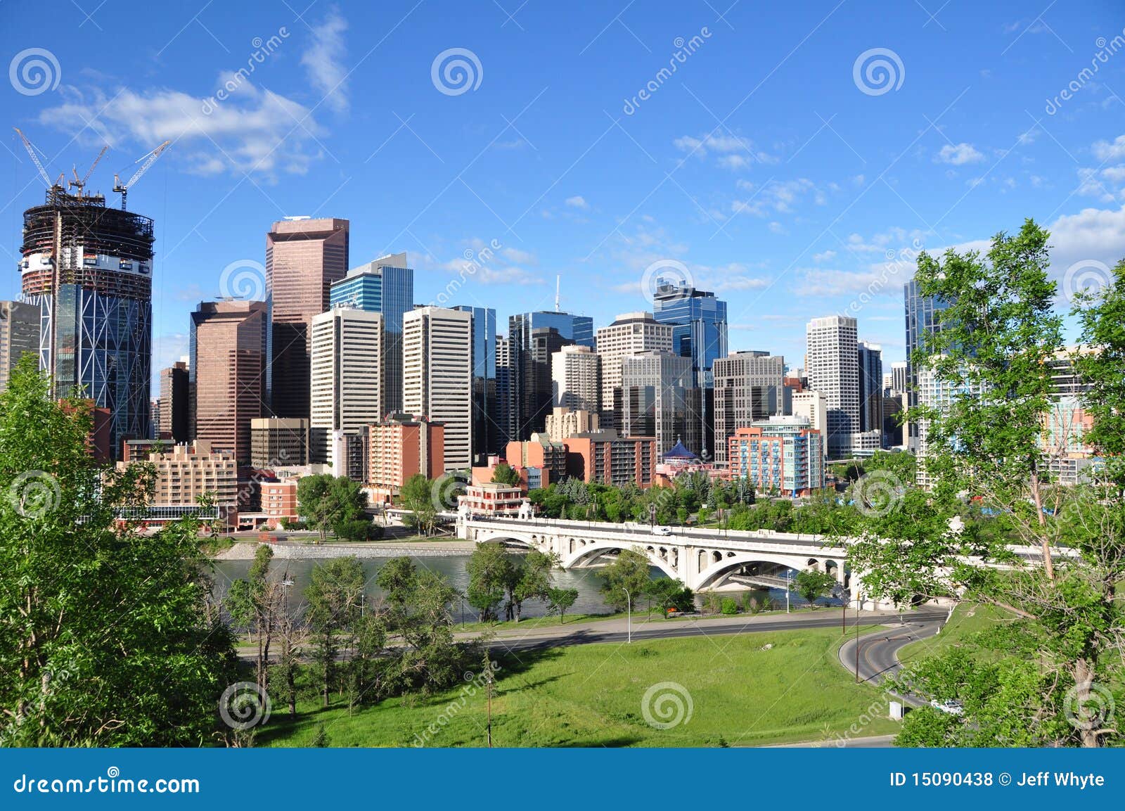 Calgary, Bow River stock photo. Image of architecture - 15090438