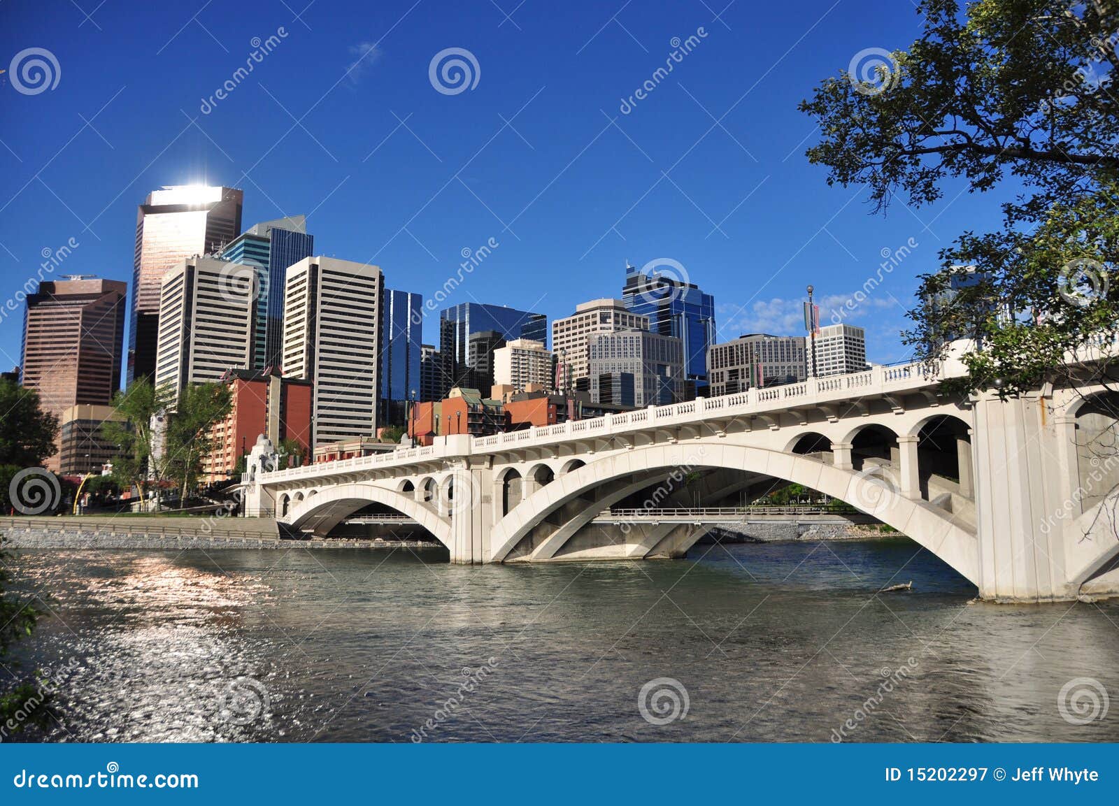 Calgary, Bow River stock image. Image of construction - 15202297