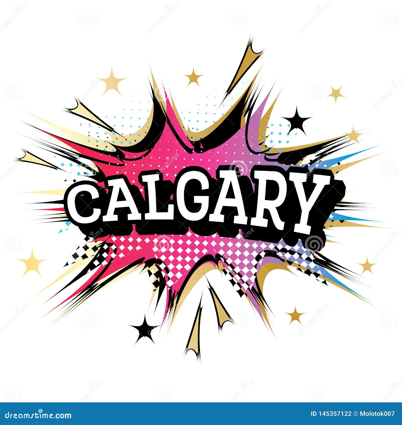 Calgary Comic Text in Pop Art Style Stock Vector - Illustration of ...