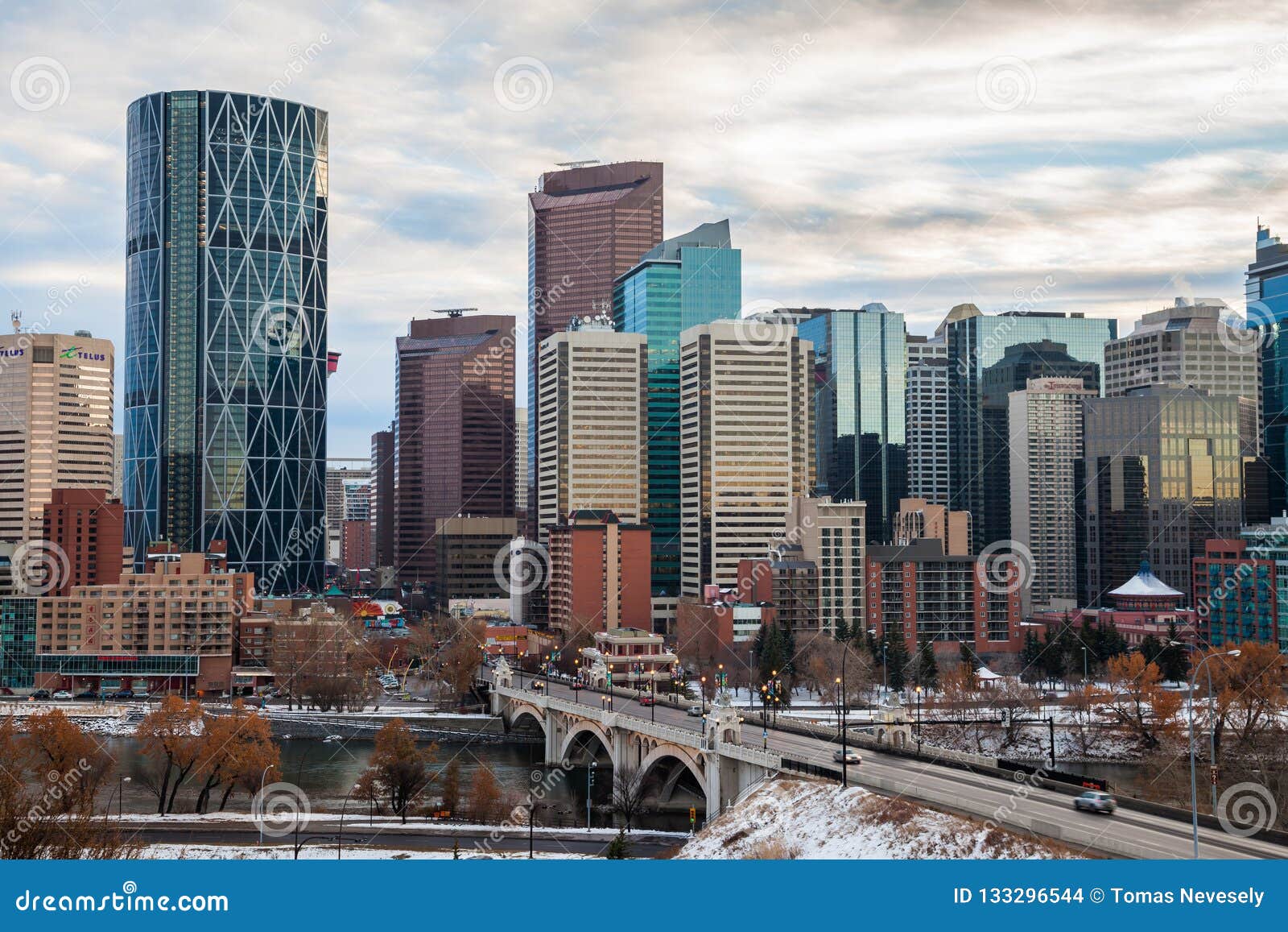 The Calgary Downtown Skyline in Alberta Editorial Stock Image - Image ...
