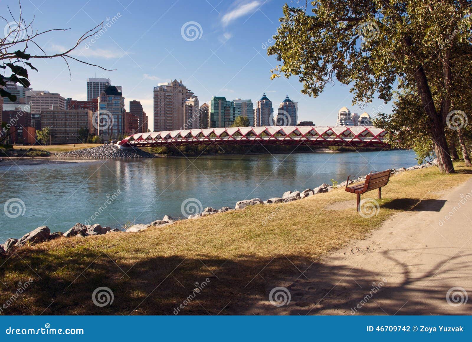 Calgary pedestrian bridge editorial photography. Image of photographs ...
