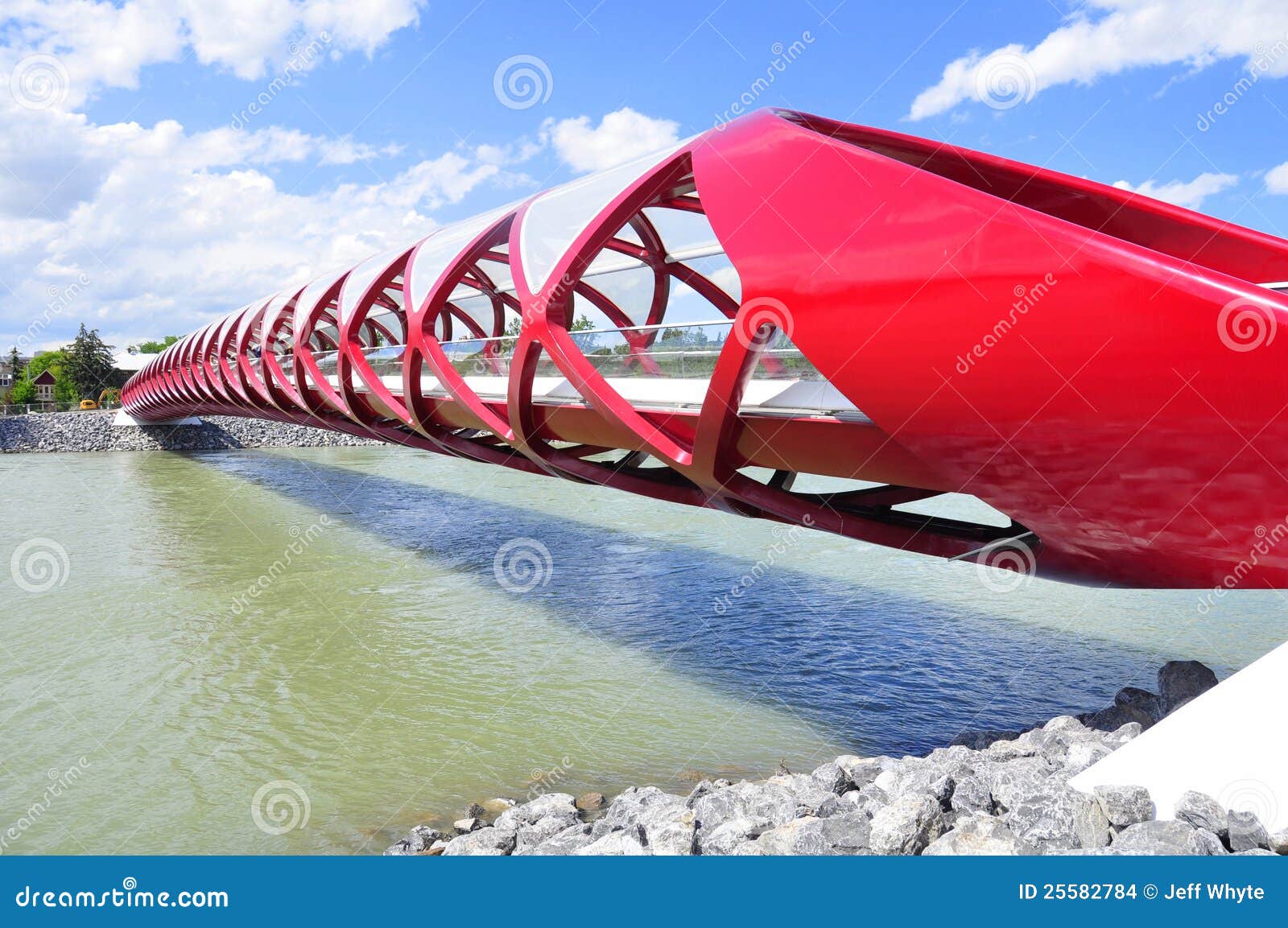 Calgary s Peace Bridge editorial stock image. Image of landmark - 25582784