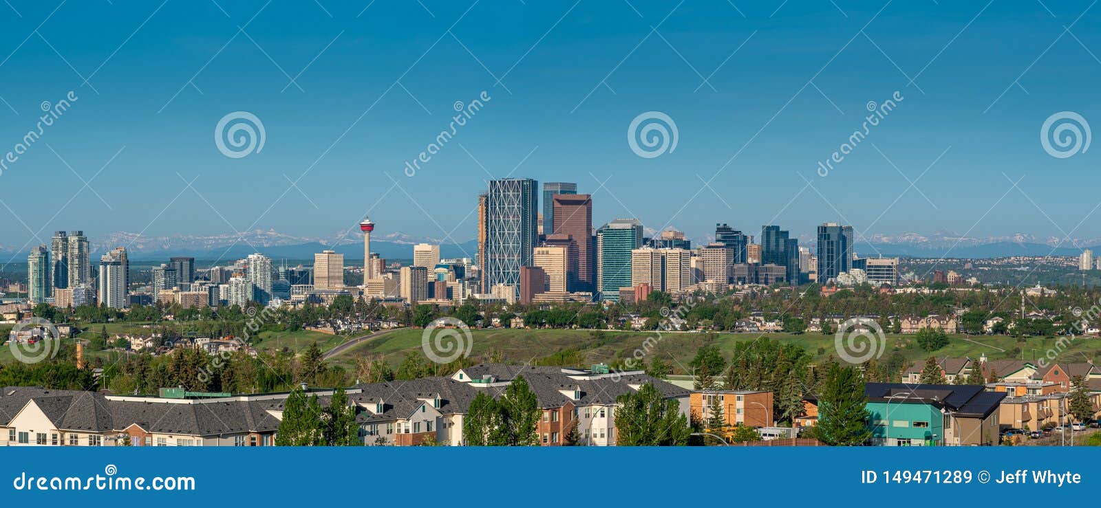 Calgary`s urban centre stock image. Image of alberta - 149471289