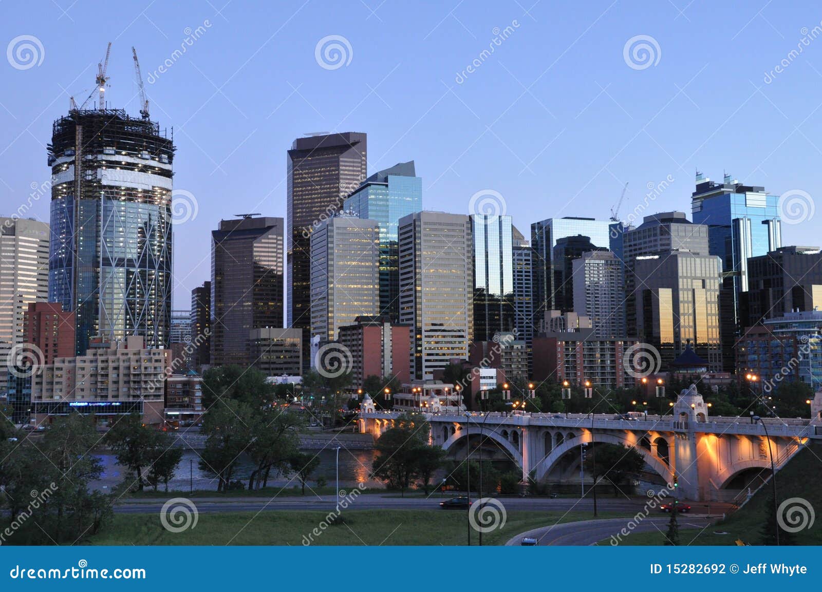 Calgary Skyline stock photo. Image of corporations, boom - 15282692