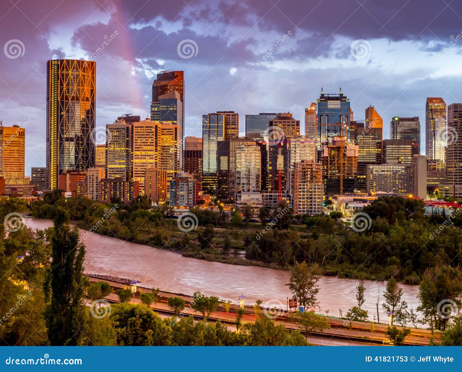 Calgary Skyline stock image. Image of development, headquarters - 41821753