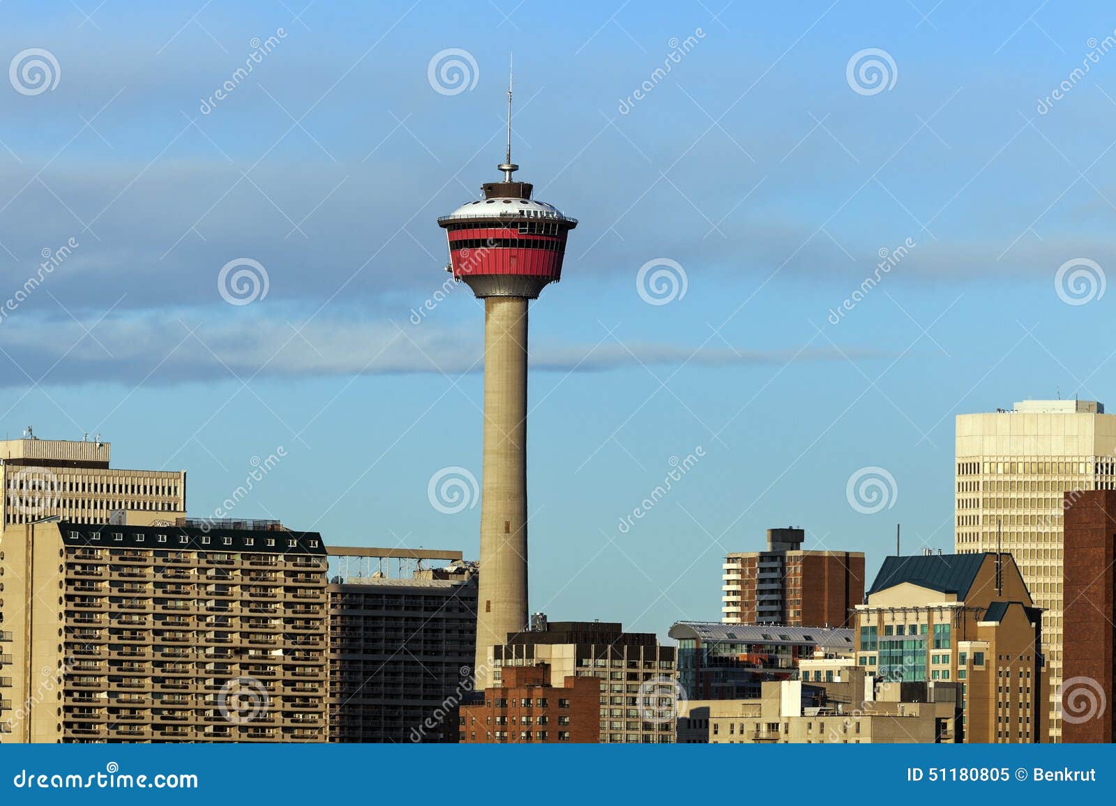 Calgary Tower stock image. Image of tower, morning, calgary - 51180805