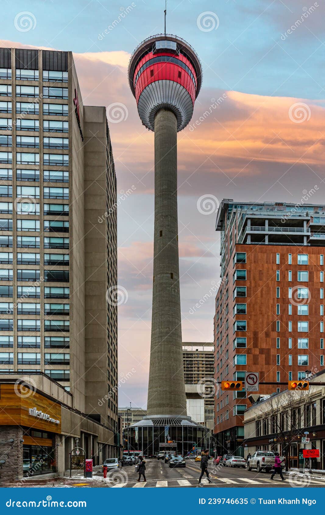 Calgary Tower, Alberta, Canada. Editorial Image - Image of drap ...