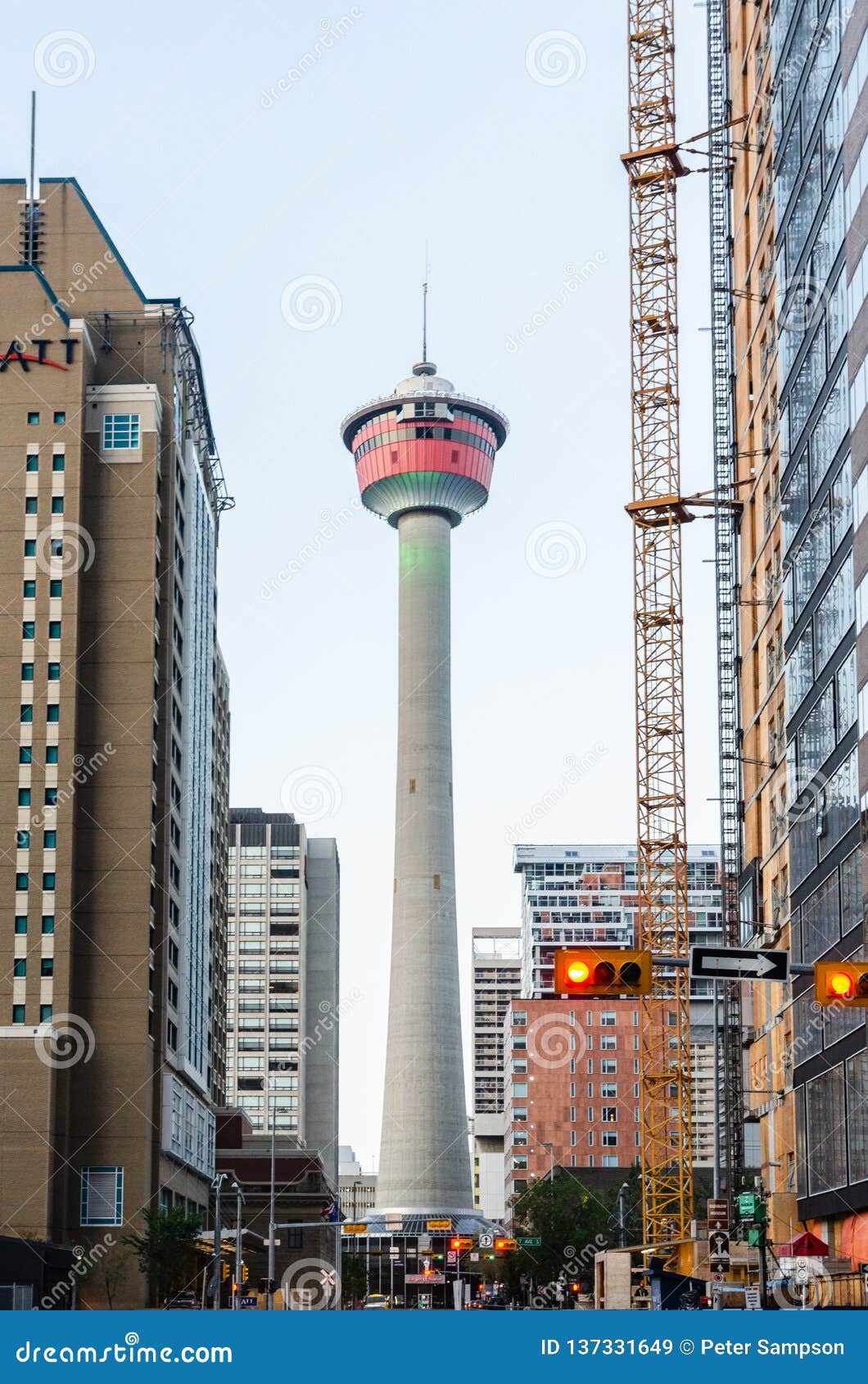 Calgary Tower, Calgary, Alberta, Canada Editorial Stock Image - Image ...