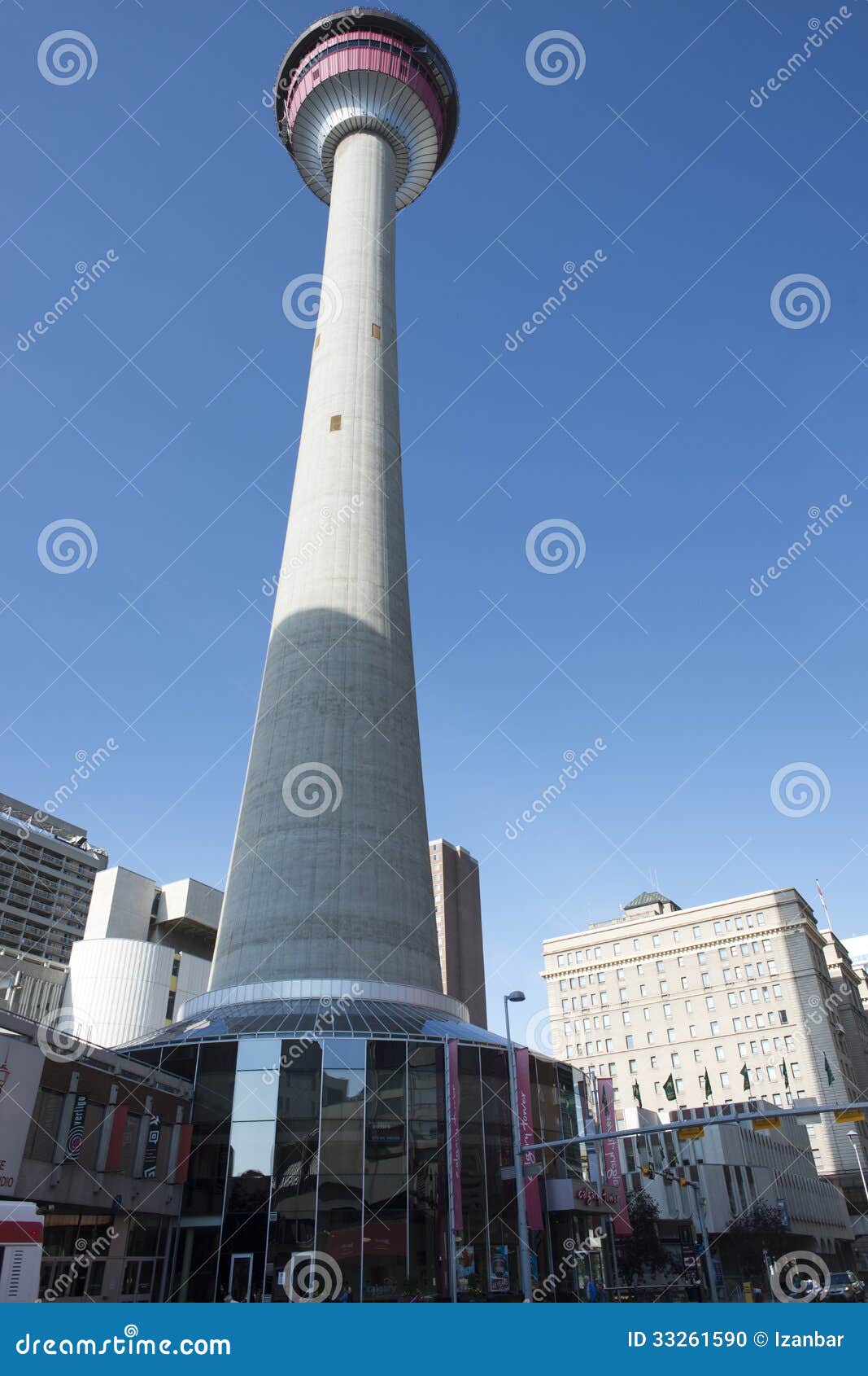 Calgary Tower editorial image. Image of north, dramatic - 33261590