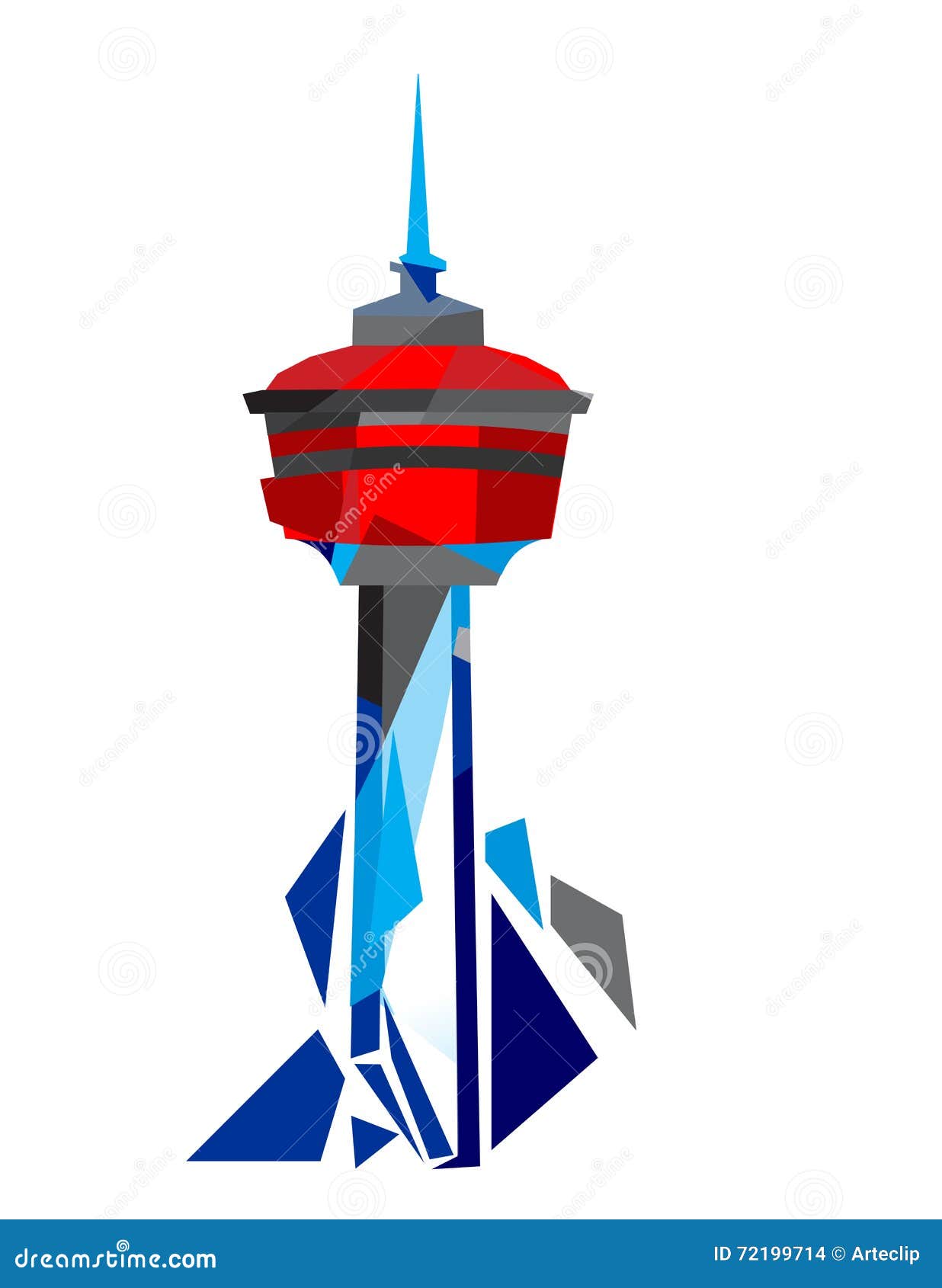 Calgary Tower Illustration stock illustration. Illustration of landmark ...