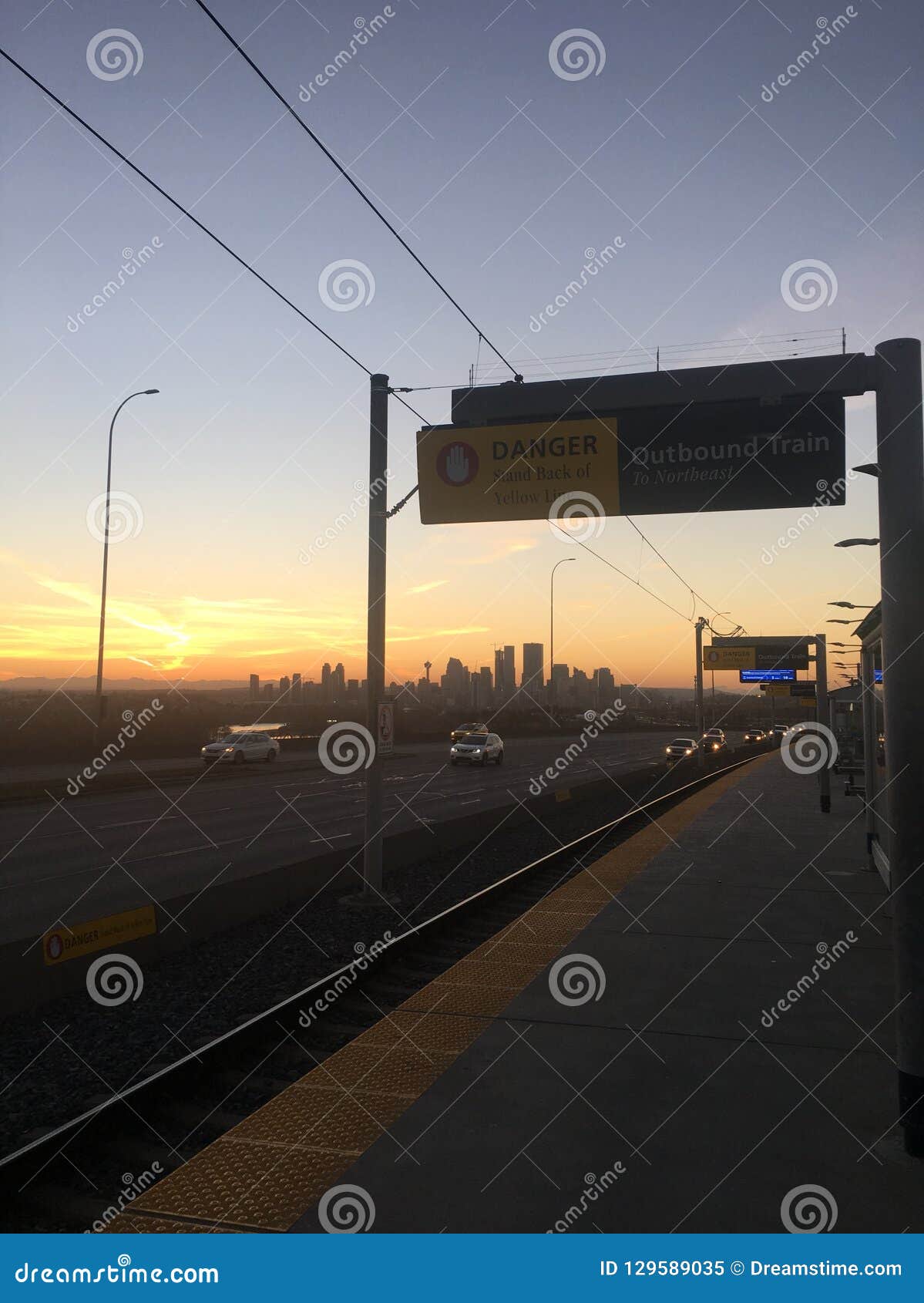 Calgary train stock image. Image of calgary, transits - 129589035