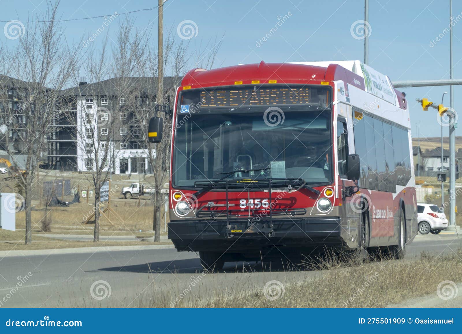 A Calgary Transit Bus on the Route during Spring Editorial Stock Image ...