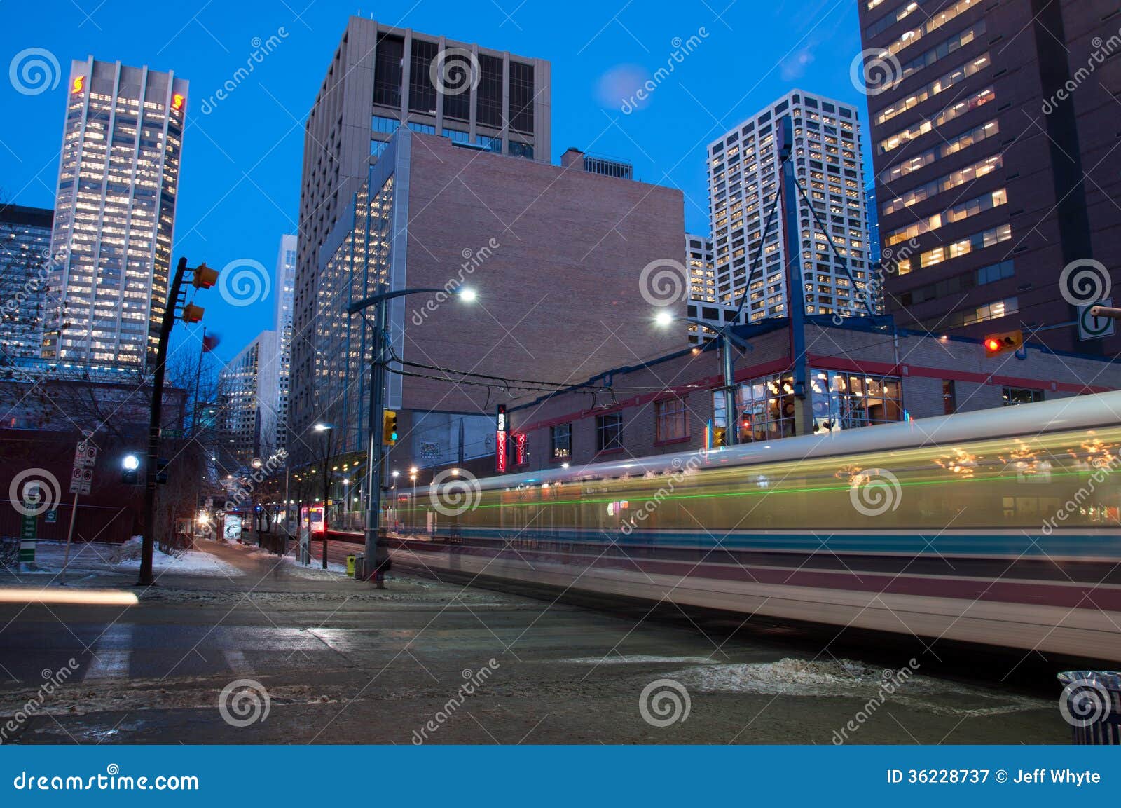 Calgary transit C-train editorial photography. Image of ctrain - 36228737