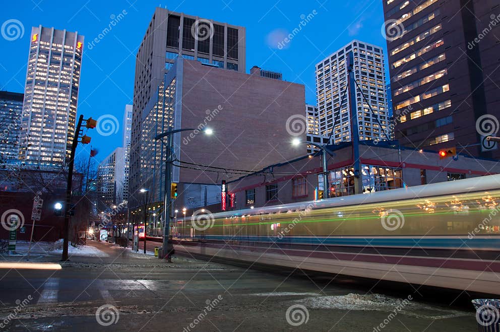 Calgary transit C-train editorial photography. Image of ctrain - 36228737