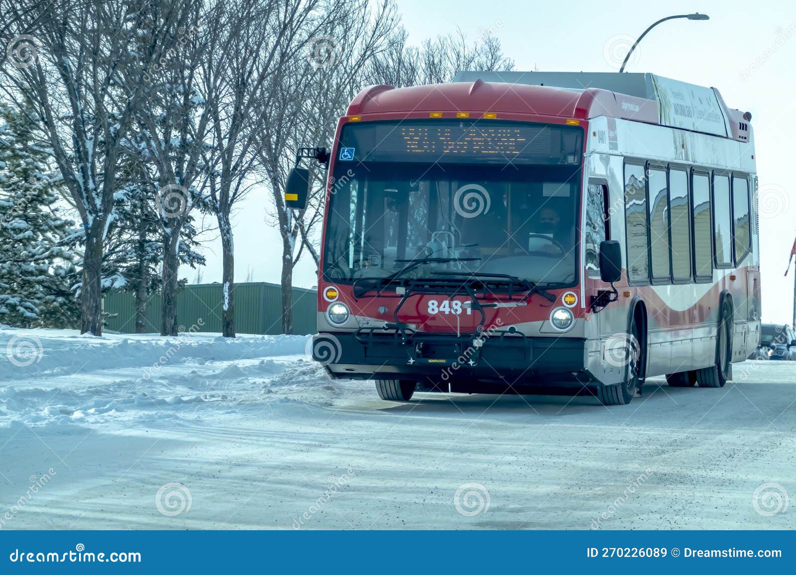 A Calgary Transit during a Cold Winter Day Editorial Stock Image ...