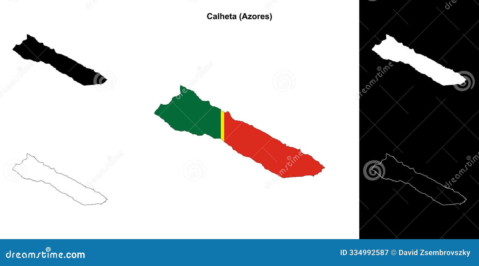 Calheta outline map stock illustration. Illustration of boundaries ...